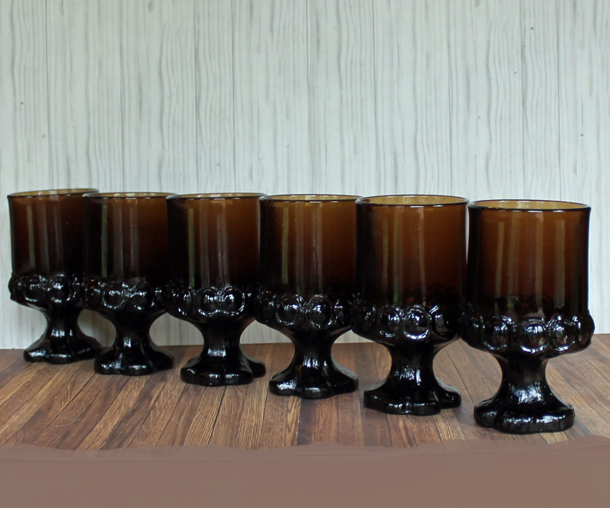 Vintage Franciscan MADEIRA Smoke Brown 5 Juice or Wine Glass Set of 4 ...