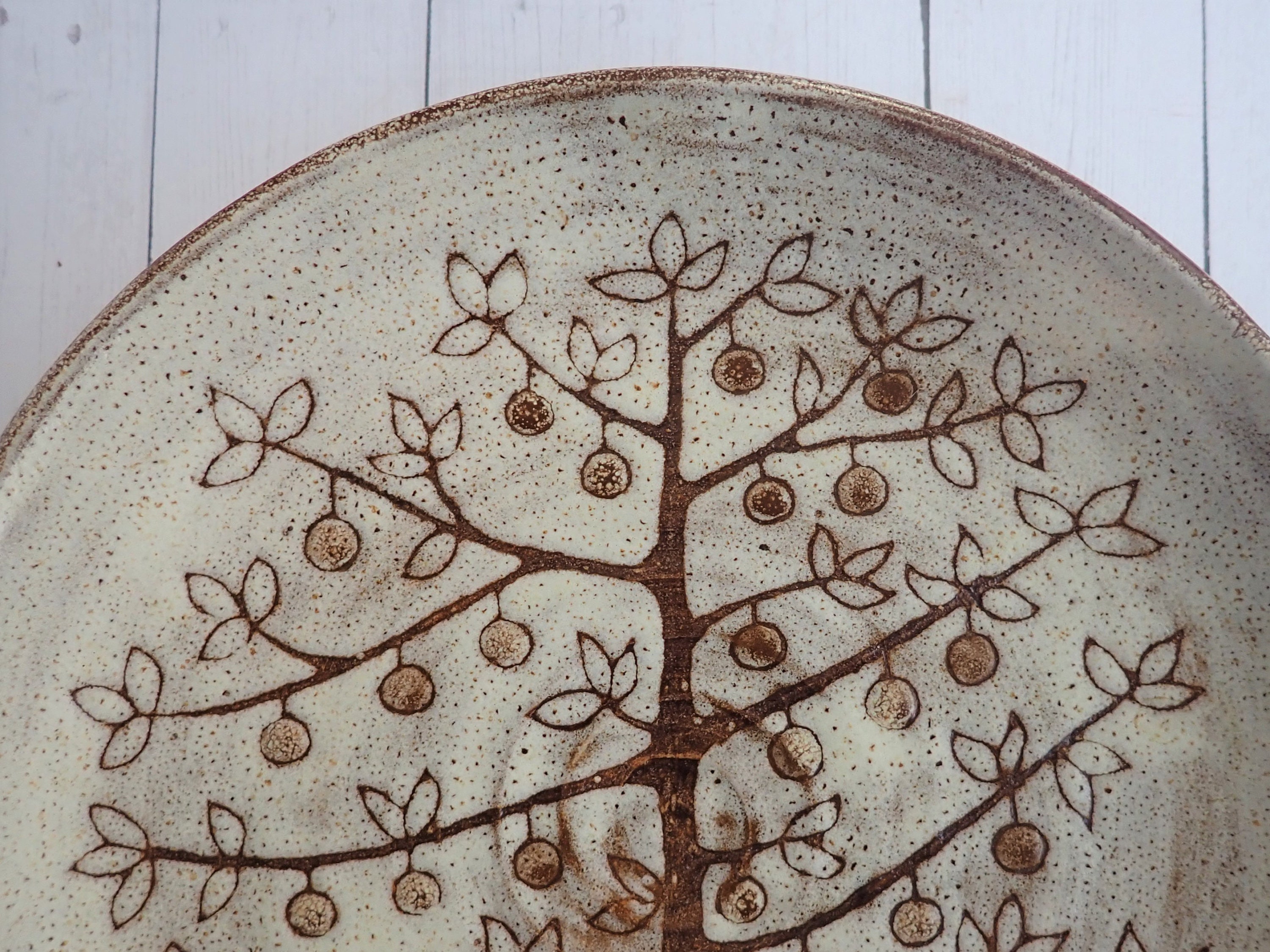 Vintage Jay Cryderman Penticton Pottery Stoneware Plate Tan Beige with ...