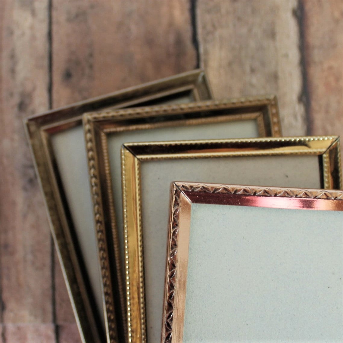 Vintage 2x3 Metal Gold Brass Colored Photo Picture Frame Set of 4 ...