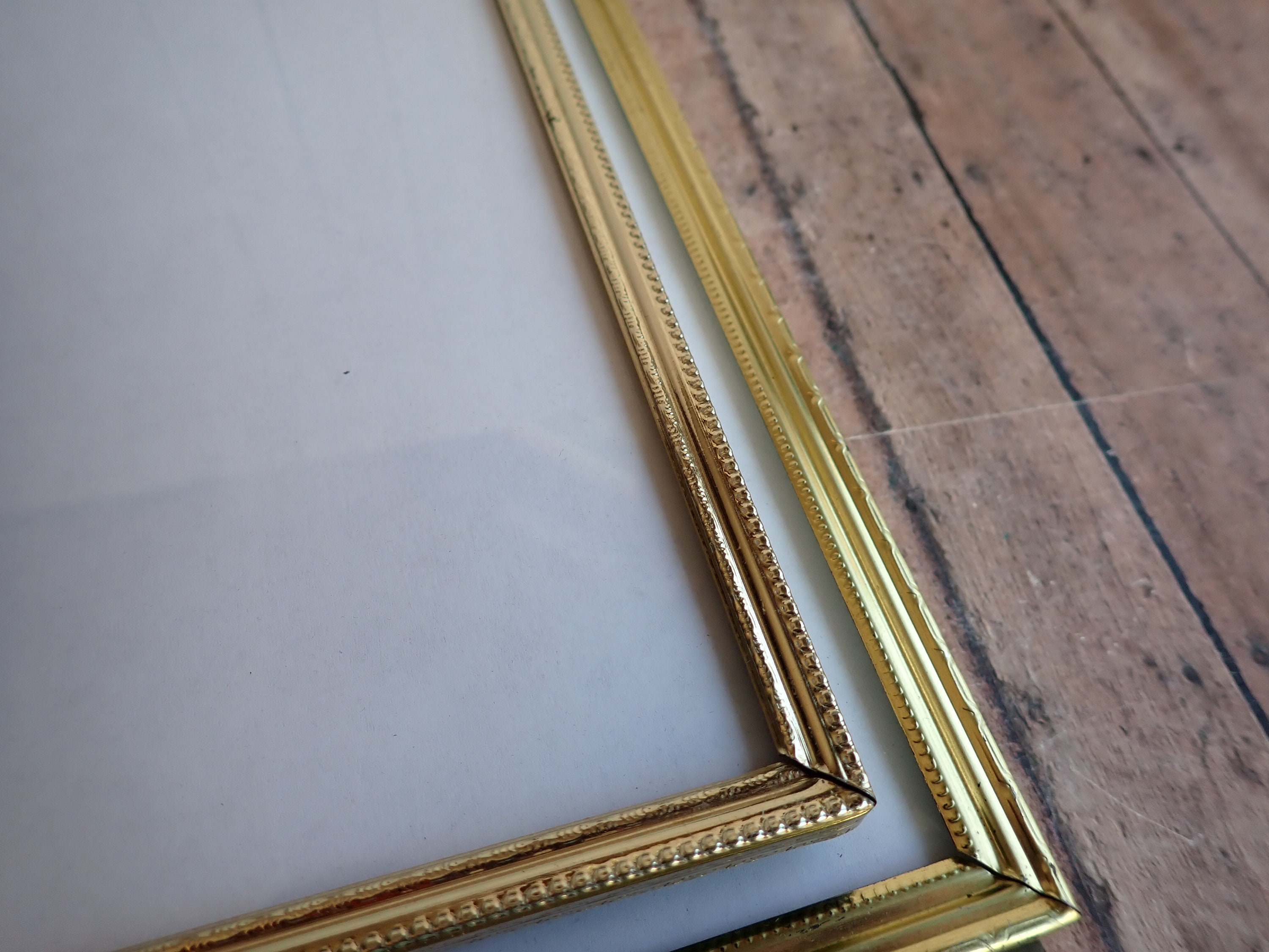 Vintage 8x10 Brass Gold Photo Picture Frame Set of 2 with Etched Design ...