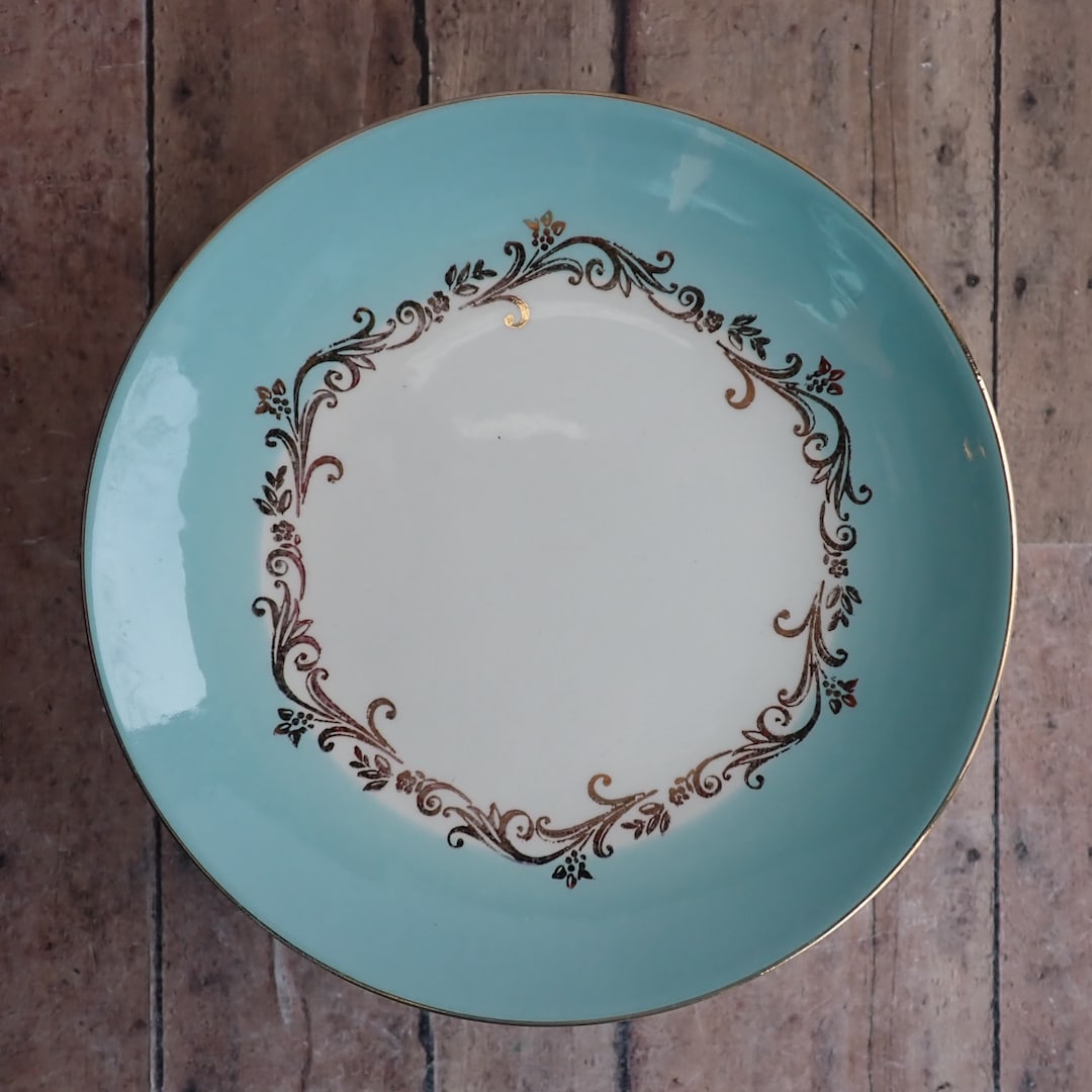 Vintage Lifetime China GOLD CROWN Bread and Butter Plate Set of 5 White ...