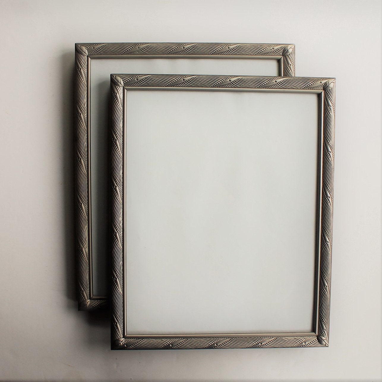 Vintage 8x10 Metal SIlver Photo Picture Frame Set of 2 Frames 8 x 10 ...