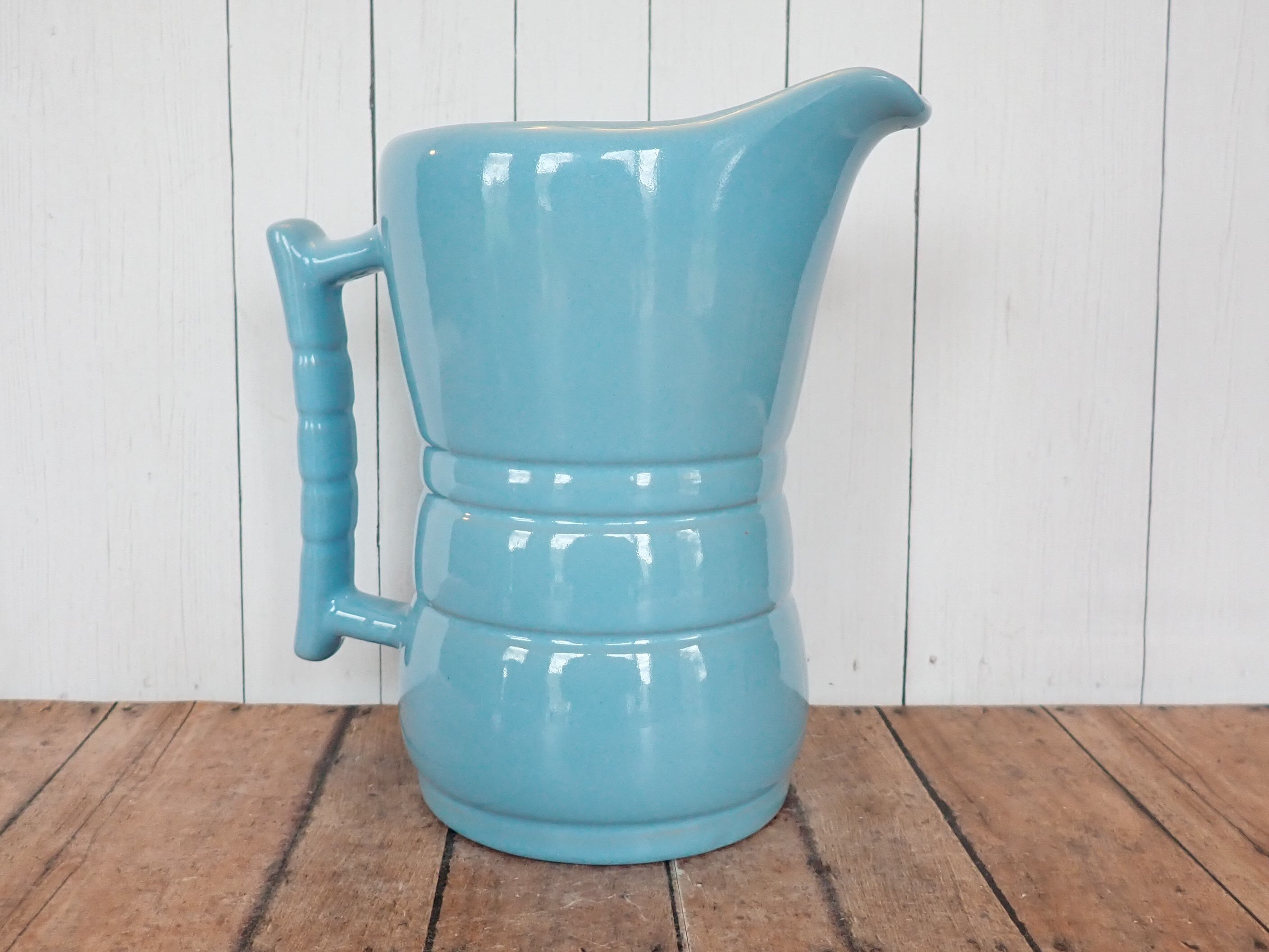 Vintage Frankoma Robins Egg Blue 32 oz. Pitcher 26D and Handled China ...