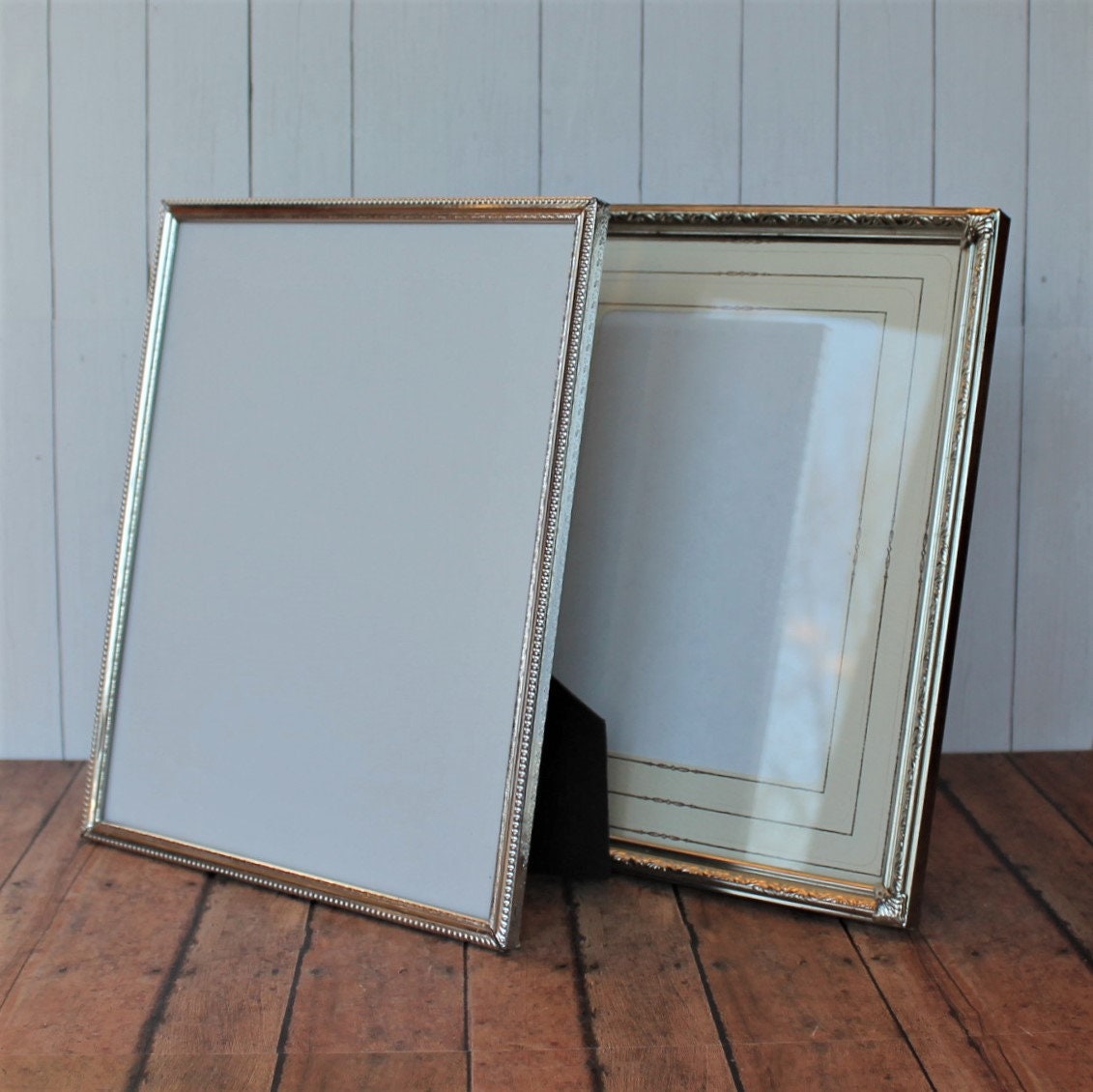Vintage 8x10 Metal SIlver Photo Picture Frame Set of 2 Frames 8 x 10 ...