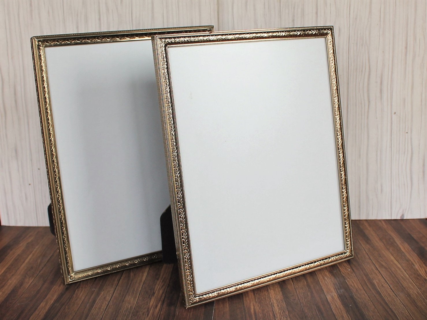 Vintage 8x10 Metal Gold Brass Colored Photo Picture Frame Set of 2 ...