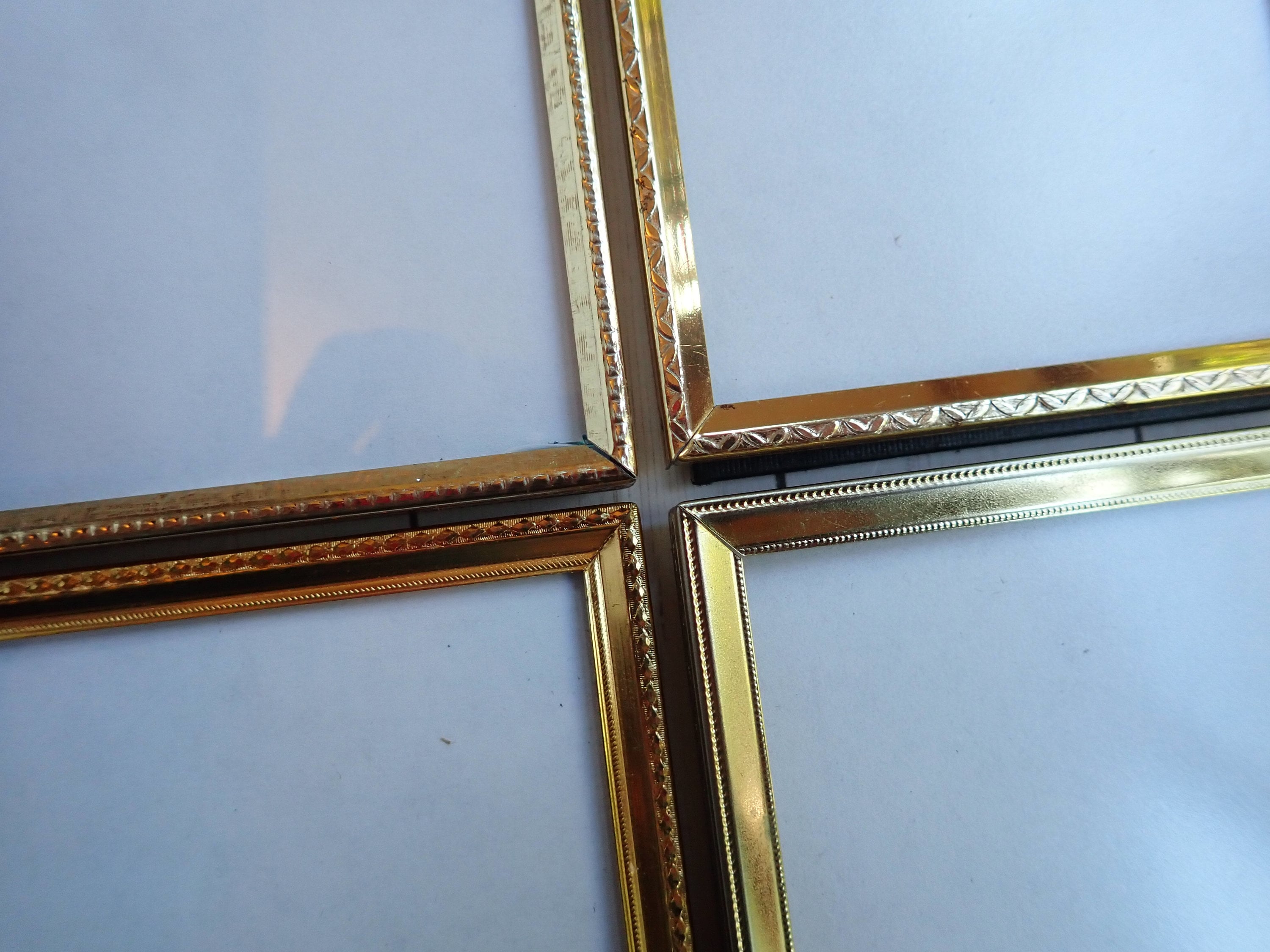 Vintage 3x4 Metal Gold Brass Colored Photo Picture Frame Set of 4 ...