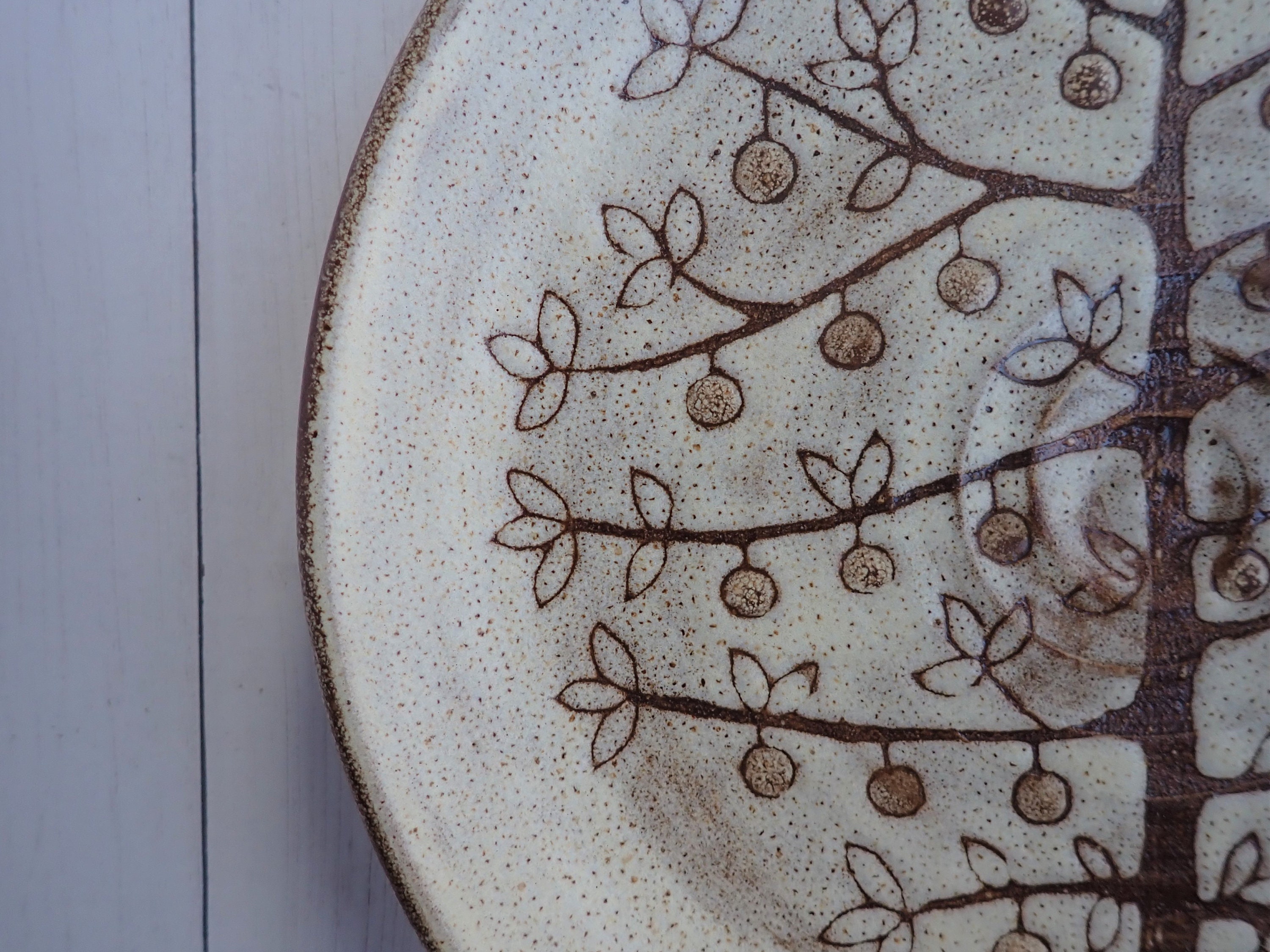 Vintage Jay Cryderman Penticton Pottery Stoneware Plate Tan Beige with ...