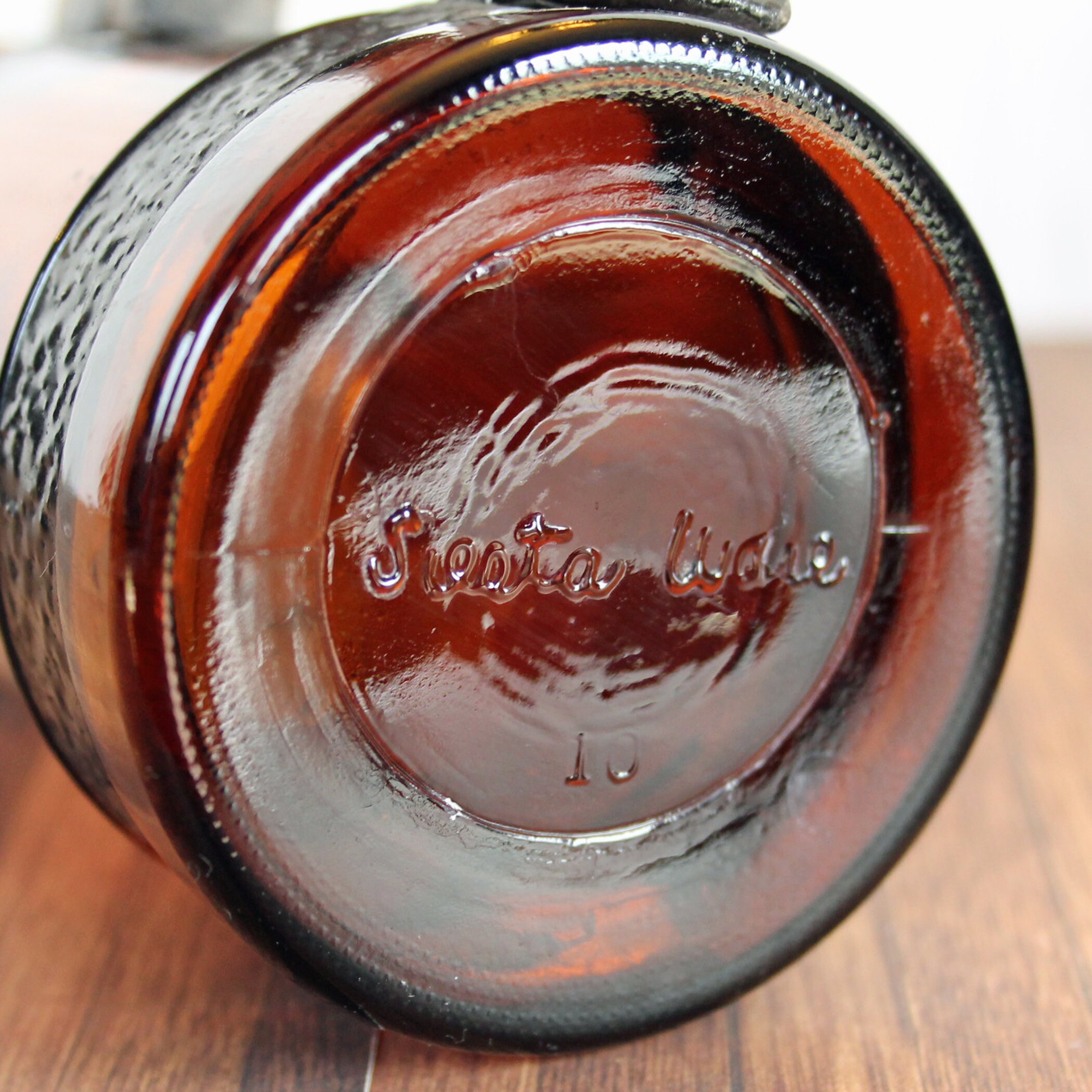 Vintage SIESTA WARE Amber Brown Glass Mug Stein Set of 4 or Set of 6 ...