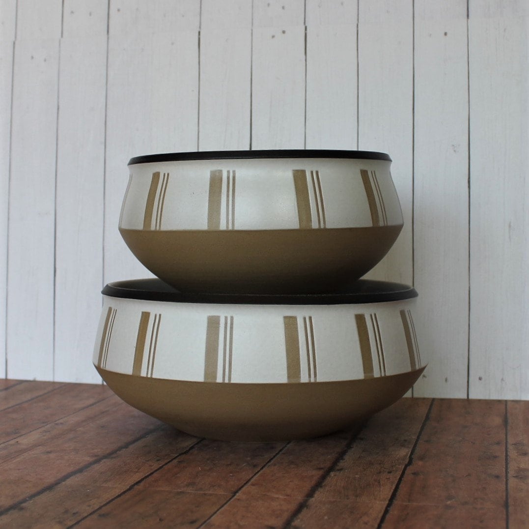 Vintage Denby GOURMET 7 and 8 Vegetable Serving Bowl Set of 2 Bowls ...