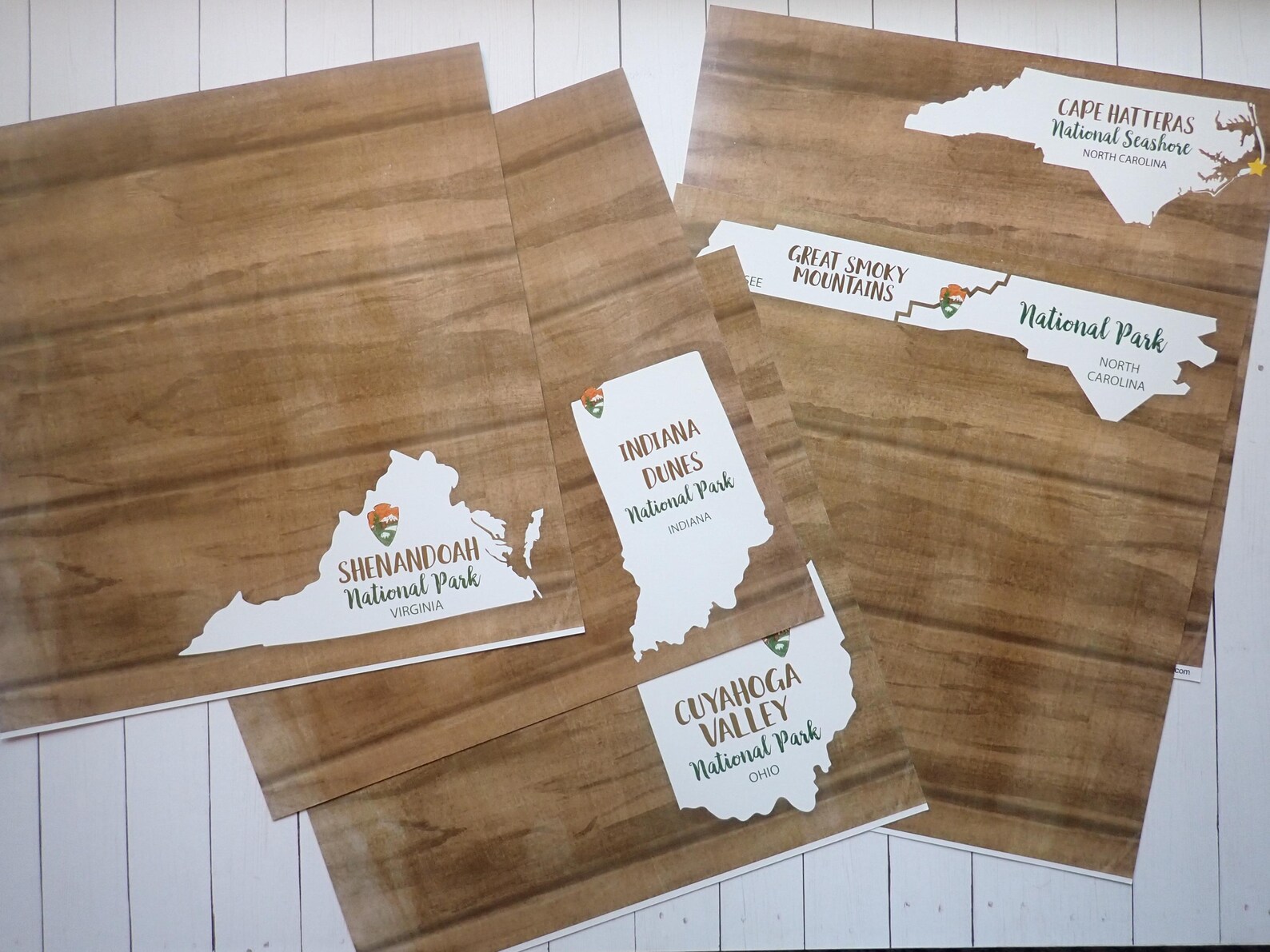 National Park Scrapbook Paper 12x12 Papers Set of 5 Sheets Shenandoah ...