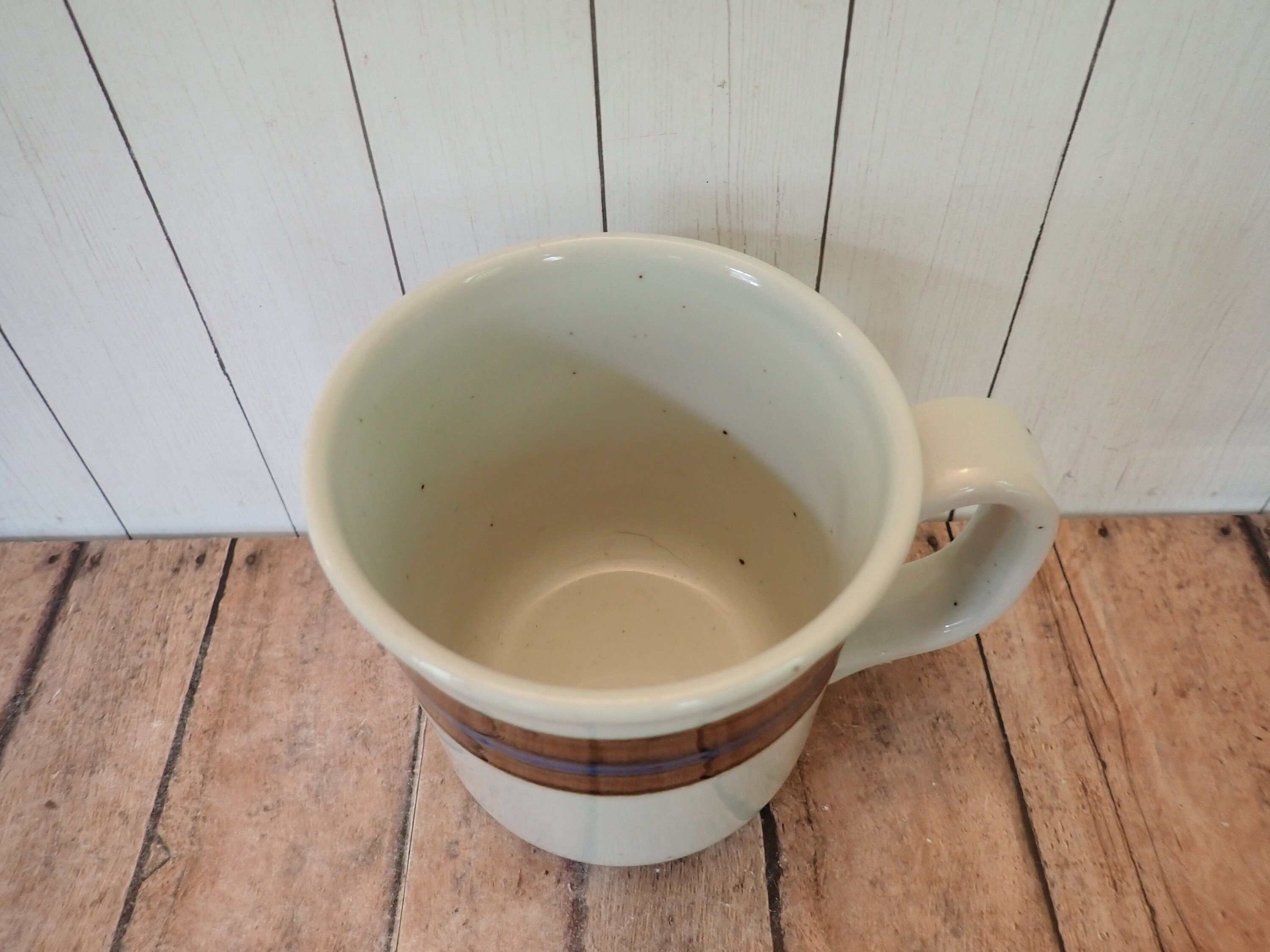 Vintage Lauffer CATAWBA Mug Coffee Cup White Stoneware with Brown and ... Vintage Lauffer CATAWBA Mug Coffee Cup White Stoneware with Brown and ...