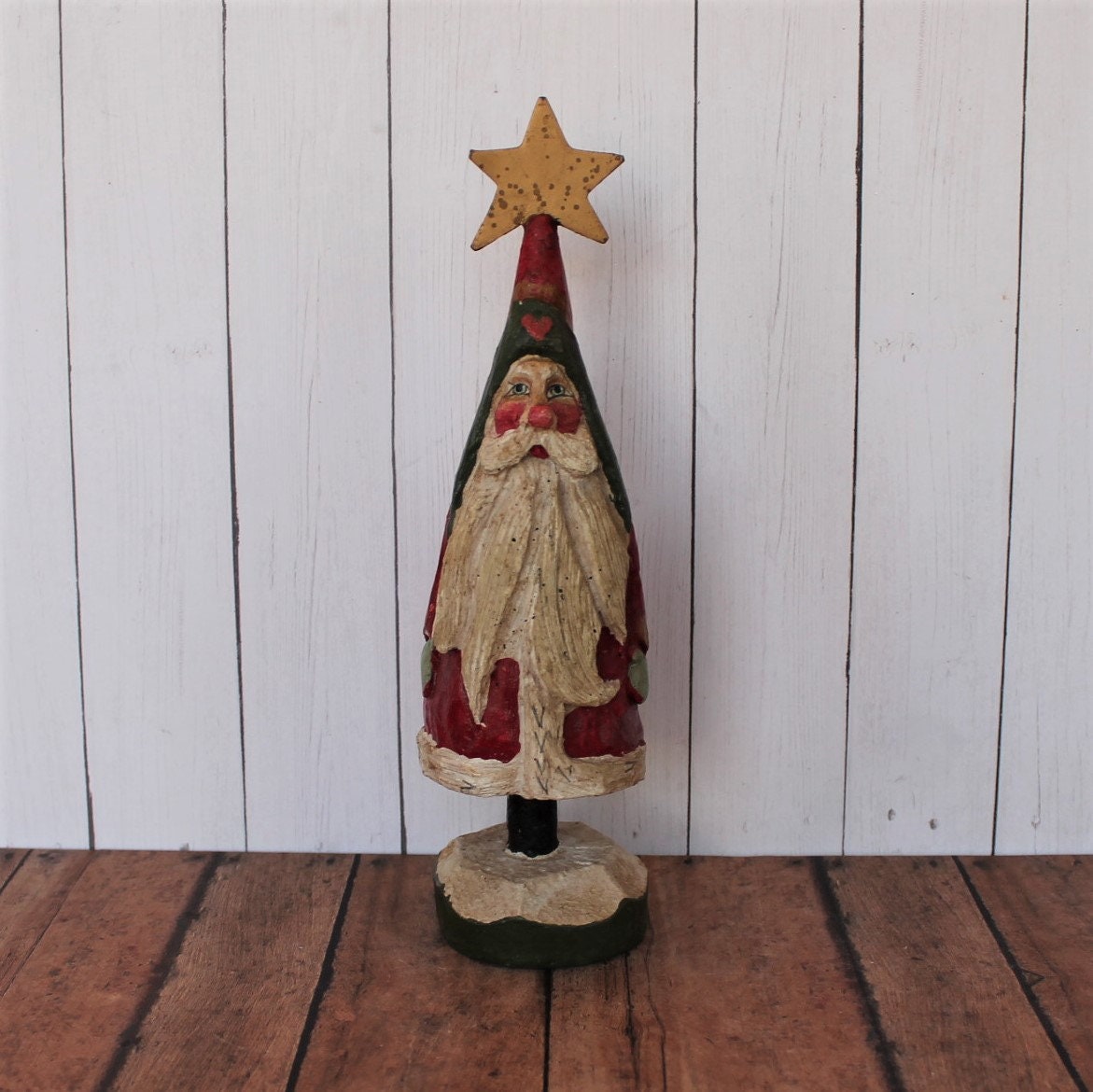 Vintage HOUSE OF HATTEN 1989 Santa Figurine Christmas Decor Statue Old ...
