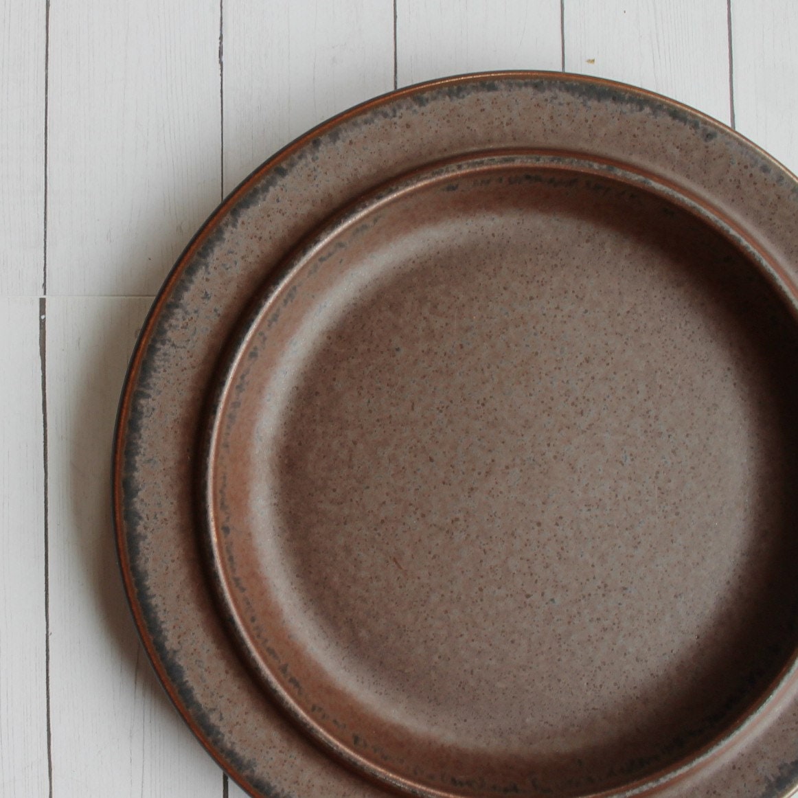 Vintage Arabia of Finland RUSKA 8 Salad Plate Set of 4 Plates Brown ...