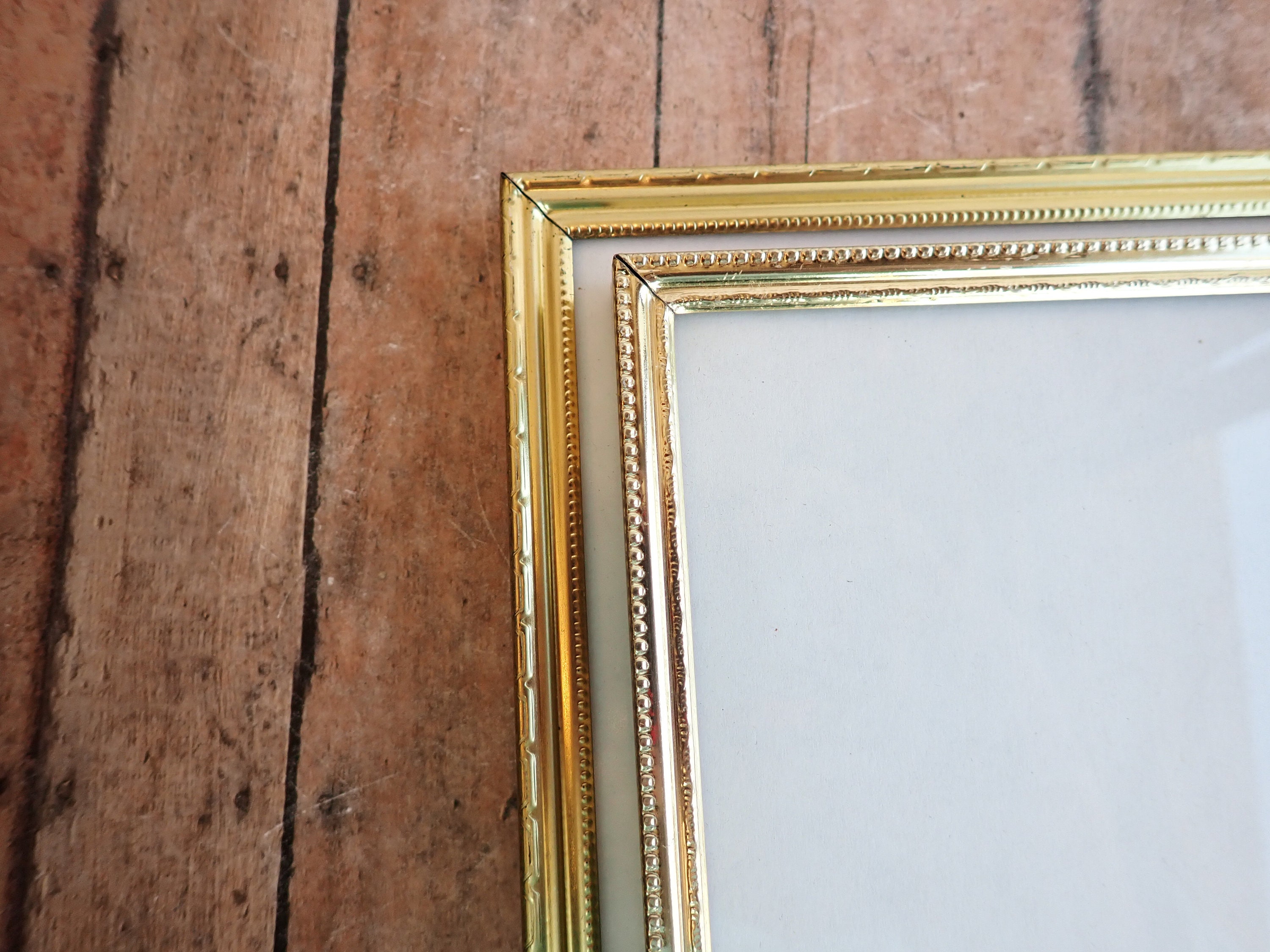 Vintage 8x10 Brass Gold Photo Picture Frame Set of 2 with Etched Design ...