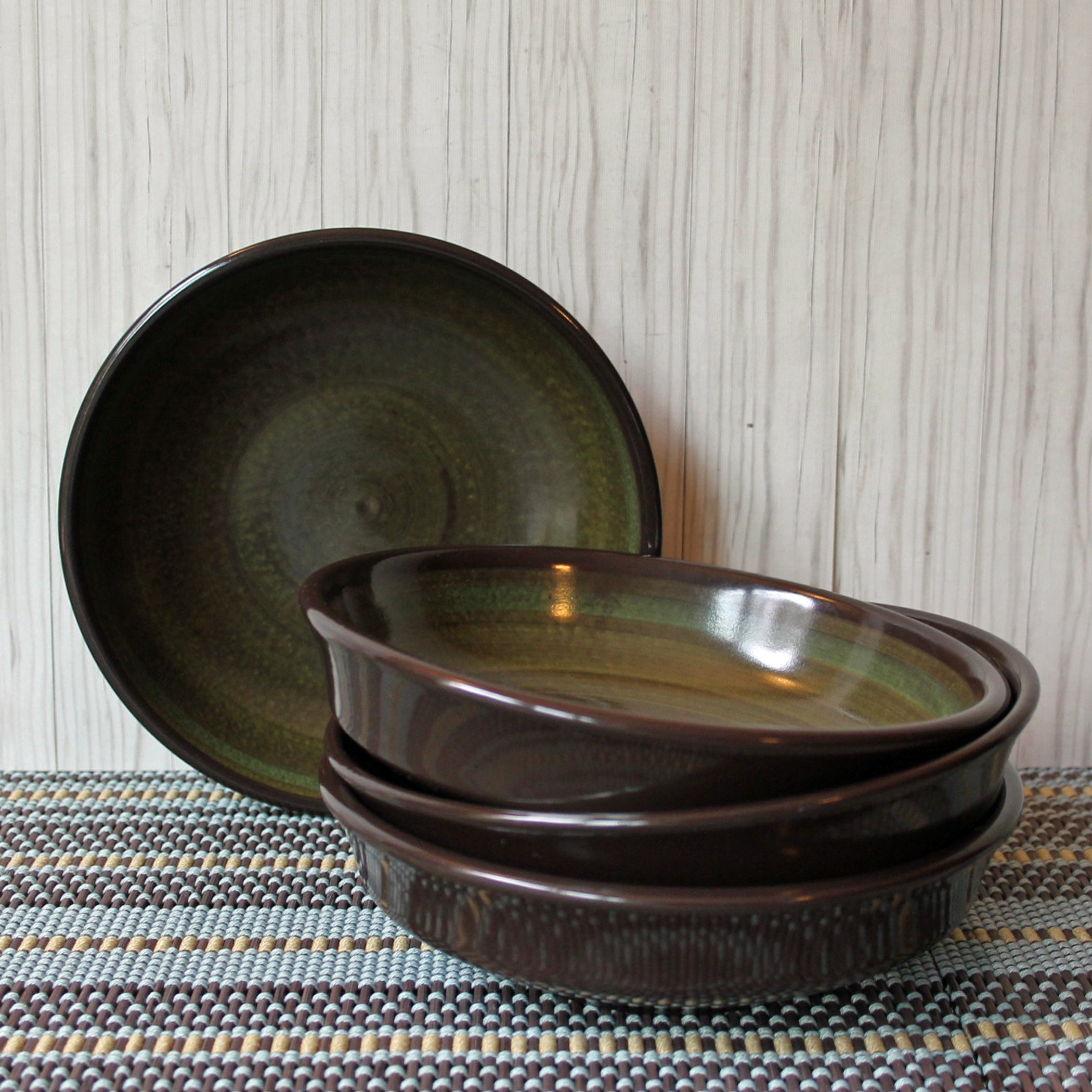 Vintage Franciscan MADEIRA Service for 4 Set of 24 Brown Stoneware with ...