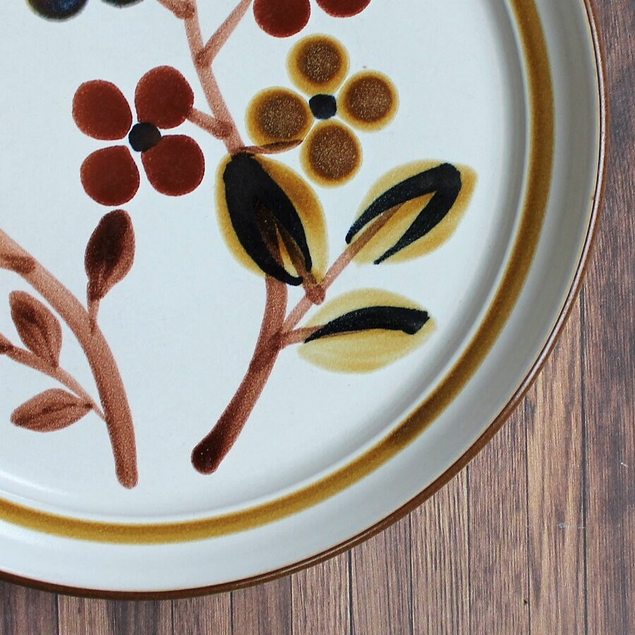 Vintage Noritake Stoneware OCTOBER FEST Salad Plate Set of 3 White ...