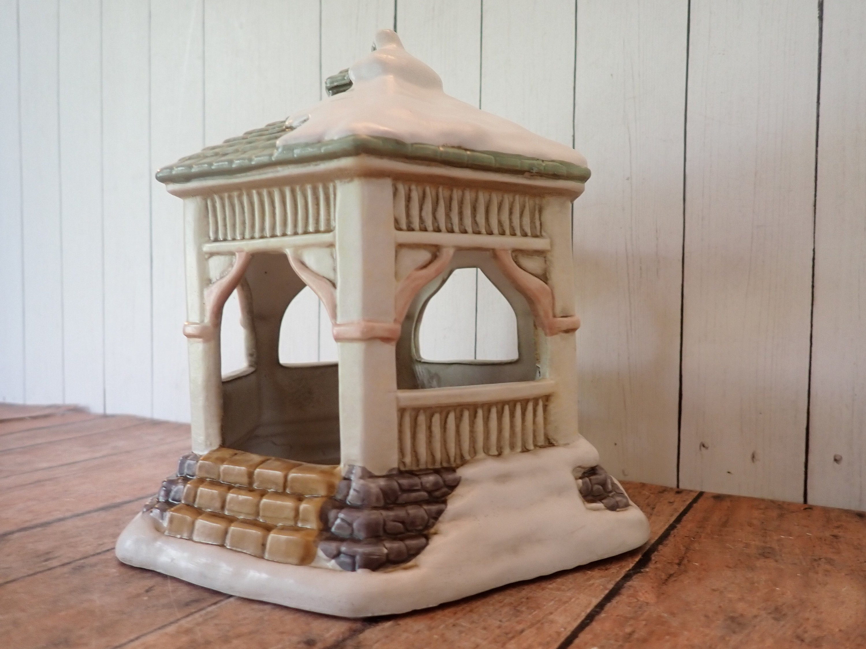 Vintage LEFTON Colonial Village Victorian Gazebo 07925 Christmas ...