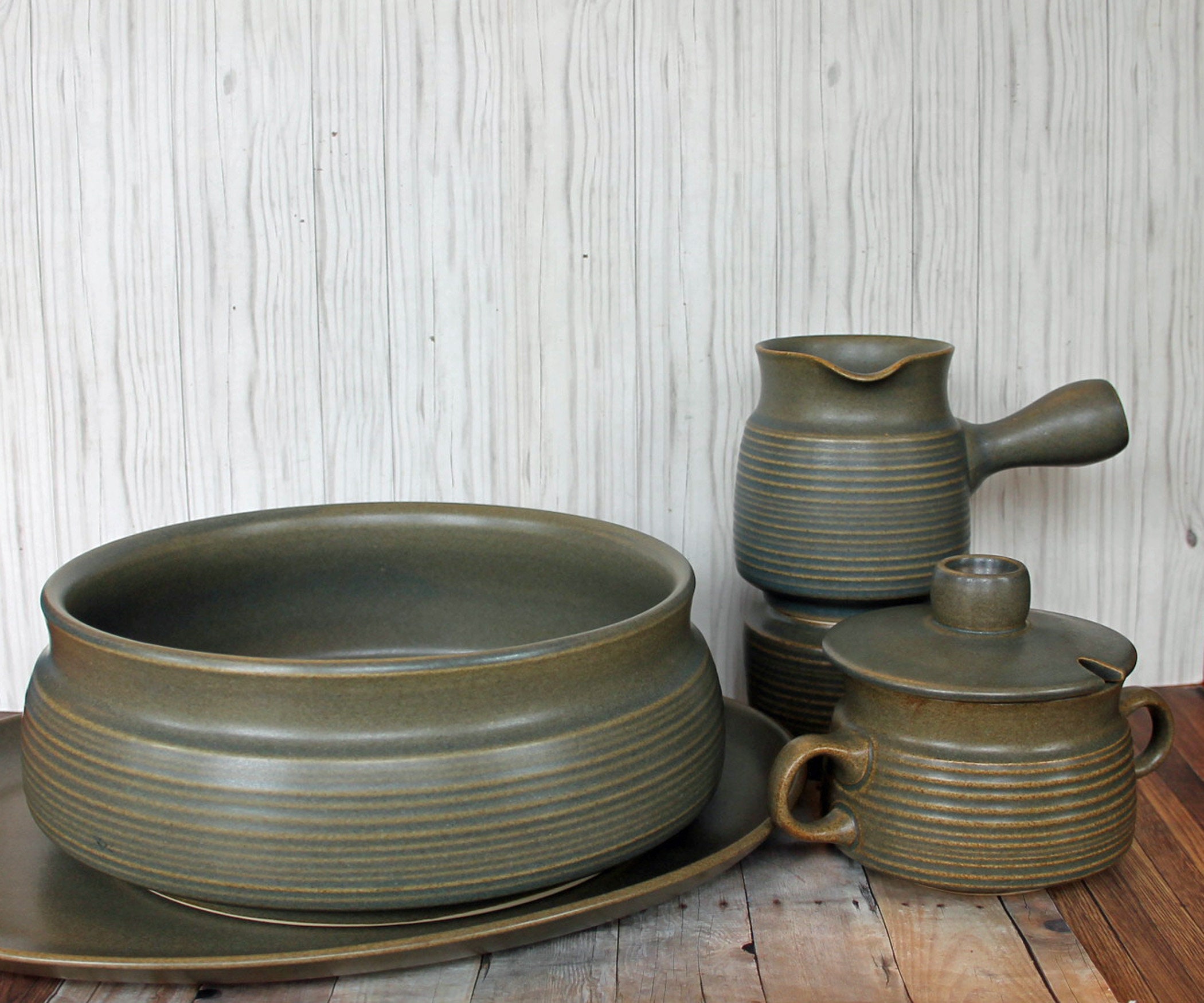 Vintage Denby Langley SHERWOOD Serving Pieces Platter Vegetable Bowl ...