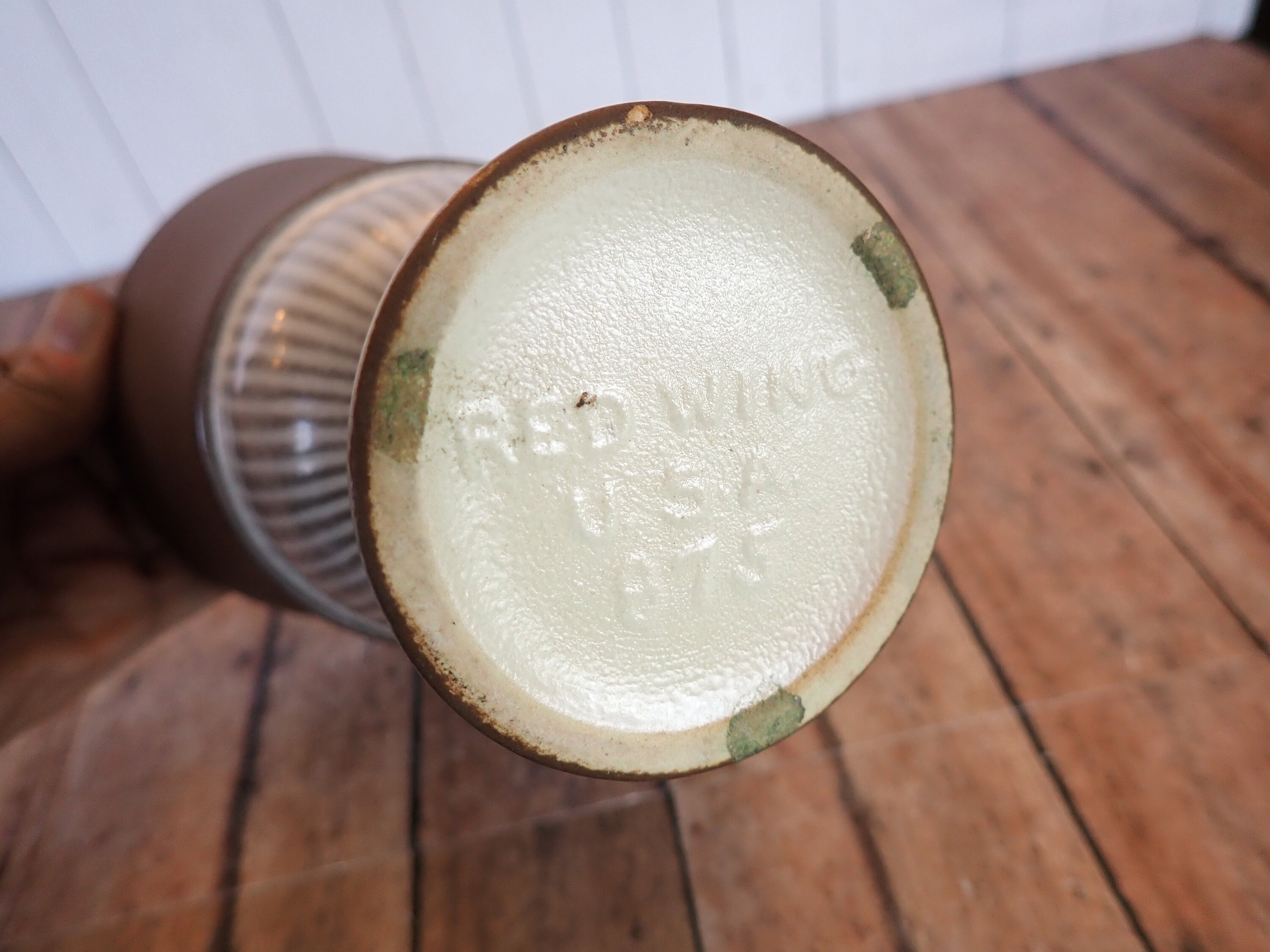 Vintage Red Wing Gray and Brown Modern Vase 875 Mid Century Modern AS ...