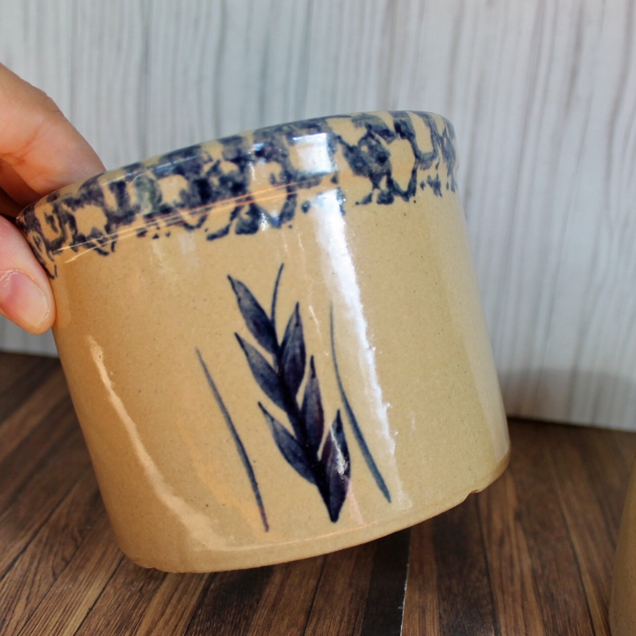 Vintage Robinson Ransbottom Pottery RRPCO Stoneware Crock Set of 2 Low ...