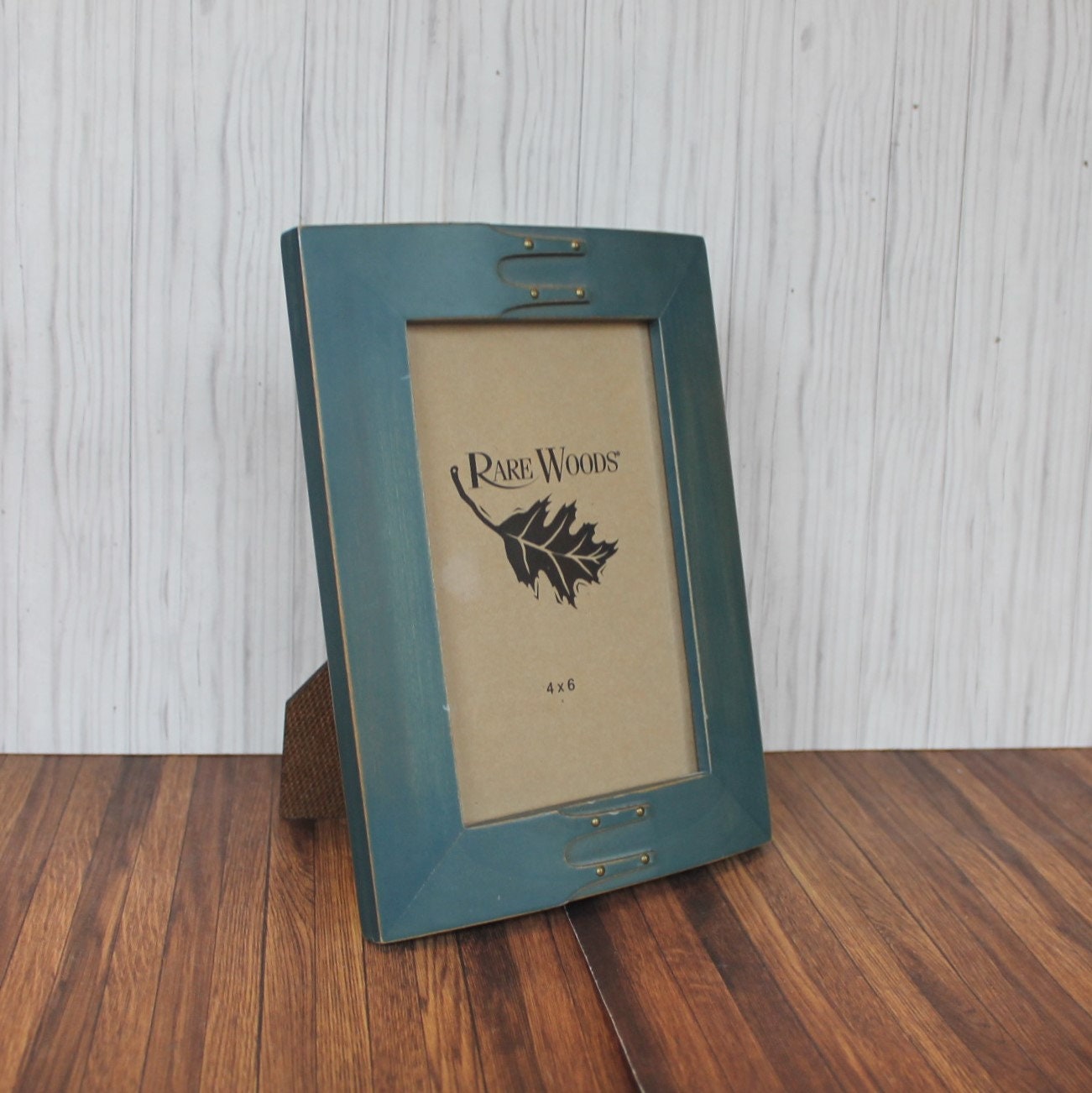 Vintage RARE WOODS 4x6 Picture Photo Frame Green Wood Shaker Mission ...