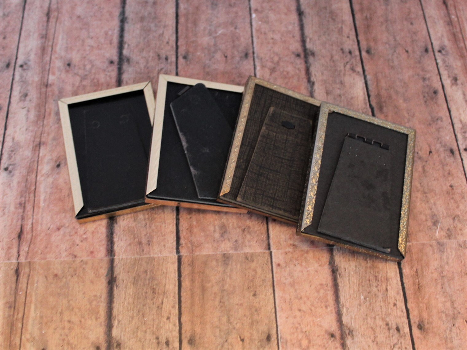 Vintage 2x3 Metal Gold Brass Colored Photo Picture Frame Set of 4 ...