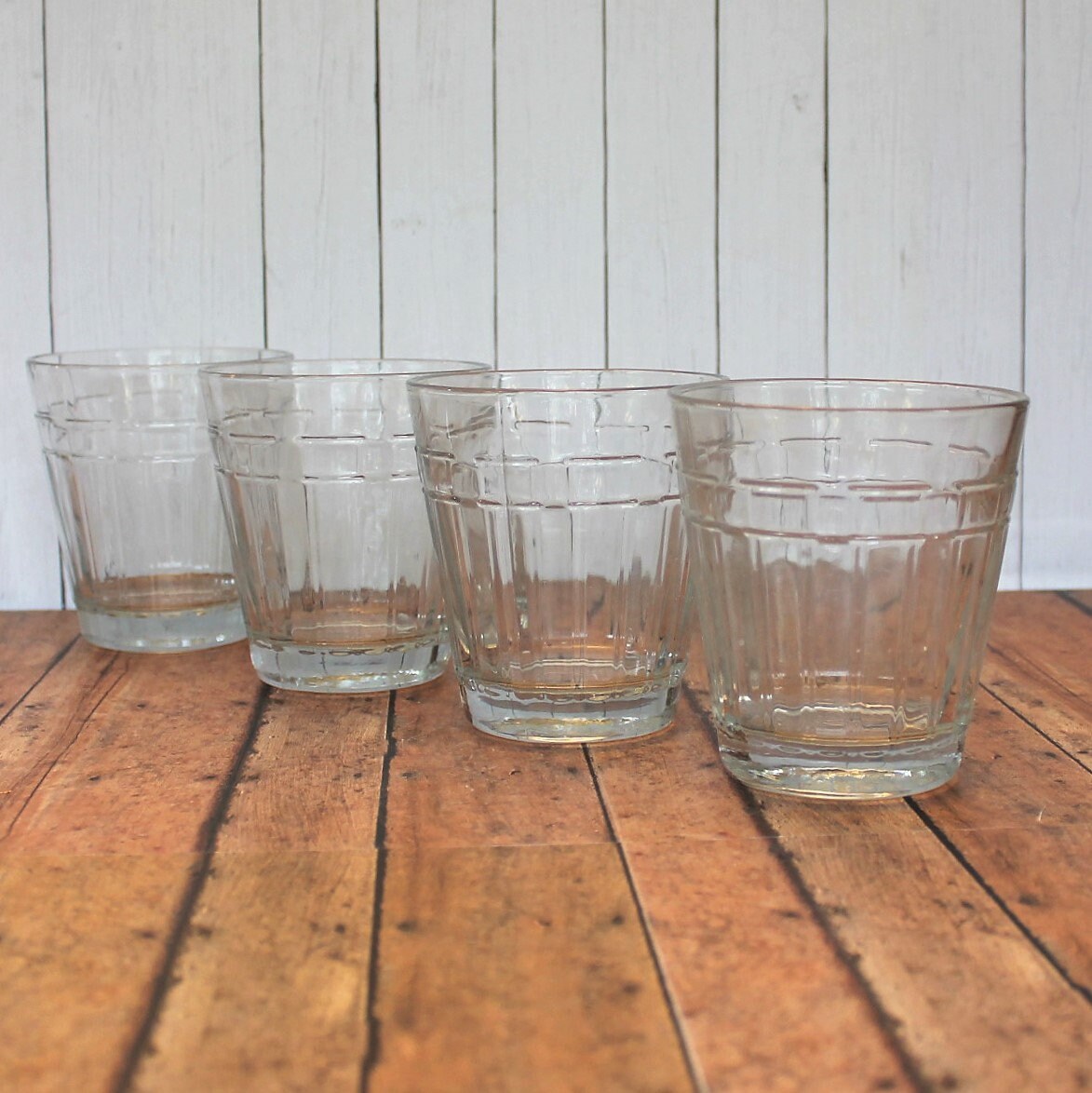 Vintage Longaberger Glass WOVEN TRADITIONS Clear 12 oz. Flat Tumbler ...