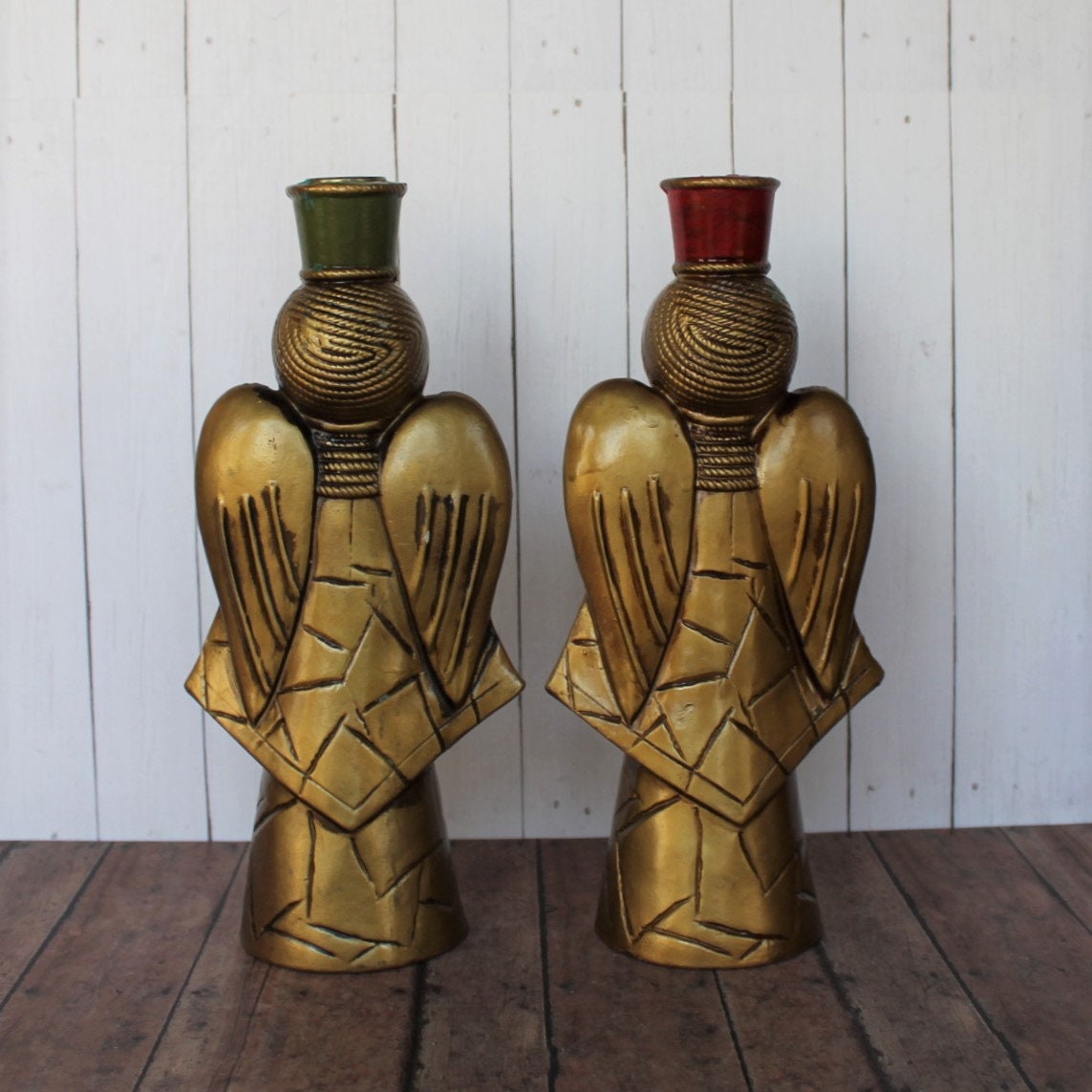 Vintage Christmas Dickson Angel Candle Holder Set of 2 Figurine Modern ...