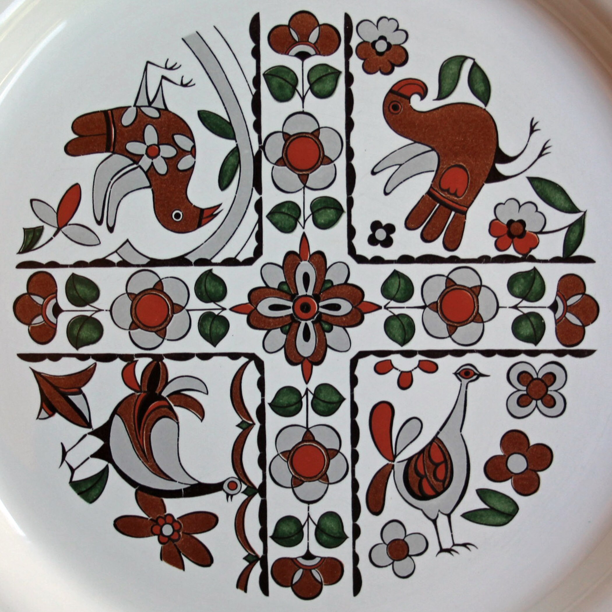 Vintage Royal Prestige MICMAC 10 Dinner Plate Set of 3 White Stoneware ...