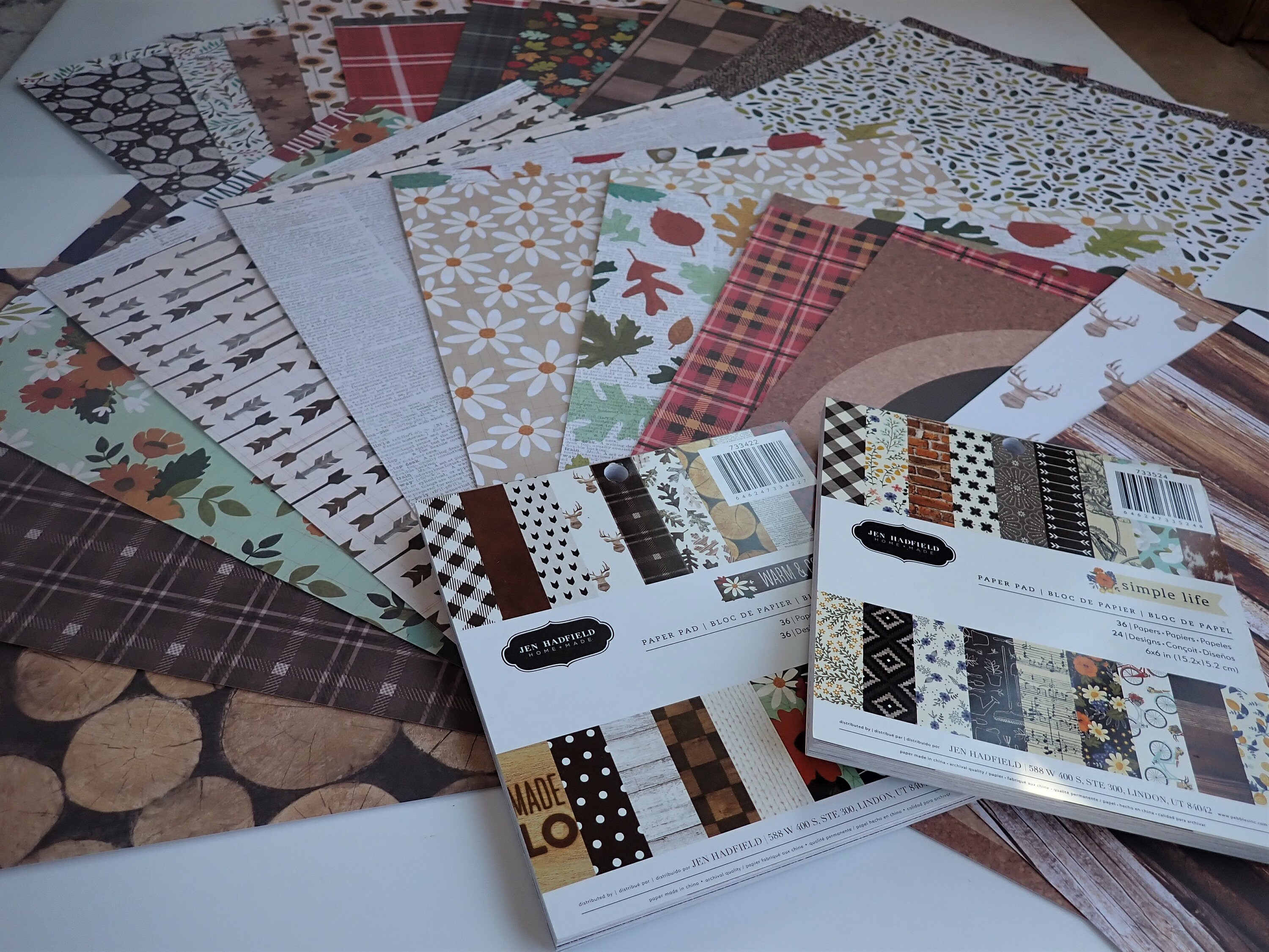 Jen Hadfield Scrapbook Paper Simple Life Warm and Cozy 12x12 Set of 48 ...