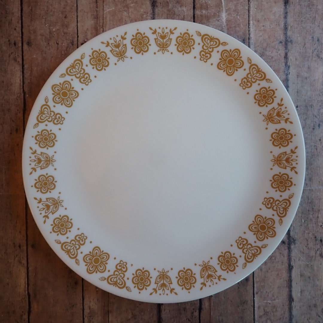 Vintage Corning Corelle Butterfly Gold Dinner Plates Set of 6 or Set of ...