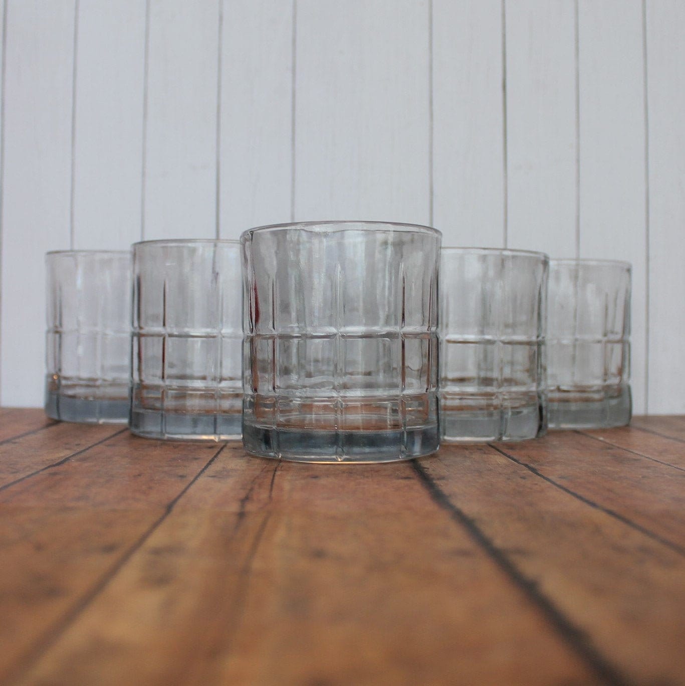 Vintage Anchor Hocking Tartan Clear 4 Old Fashioned Glass 7 oz. Tumbler ...