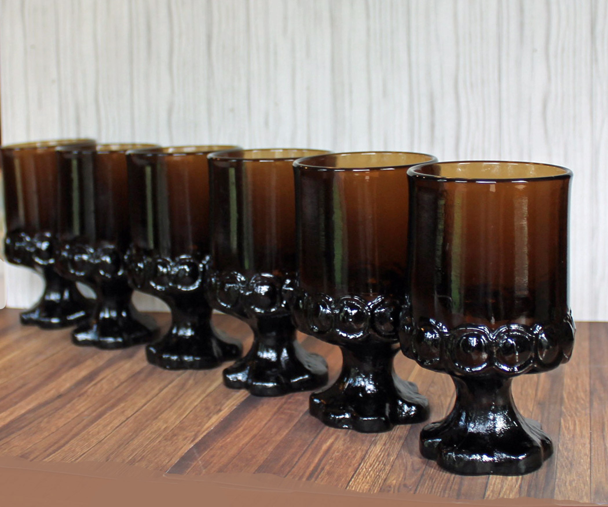 Vintage Franciscan MADEIRA Smoke Brown 5 Juice or Wine Glass Set of 4 ...