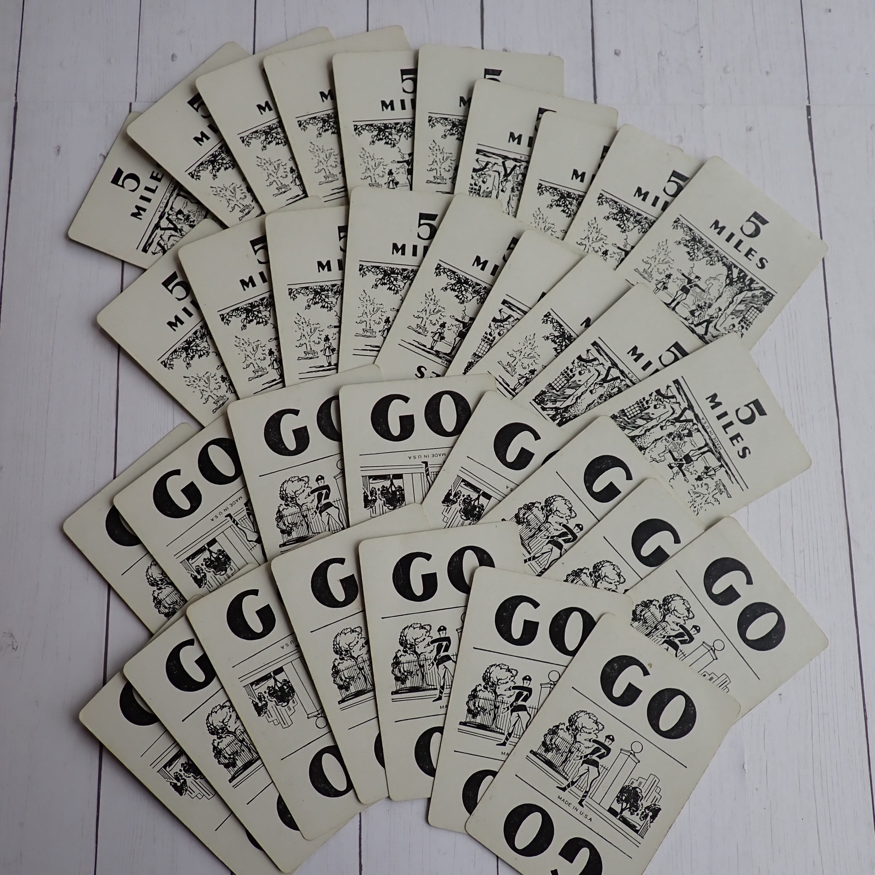 Vintage Parker Brothers Touring Game 1954 Card Game with 99 Cards ...