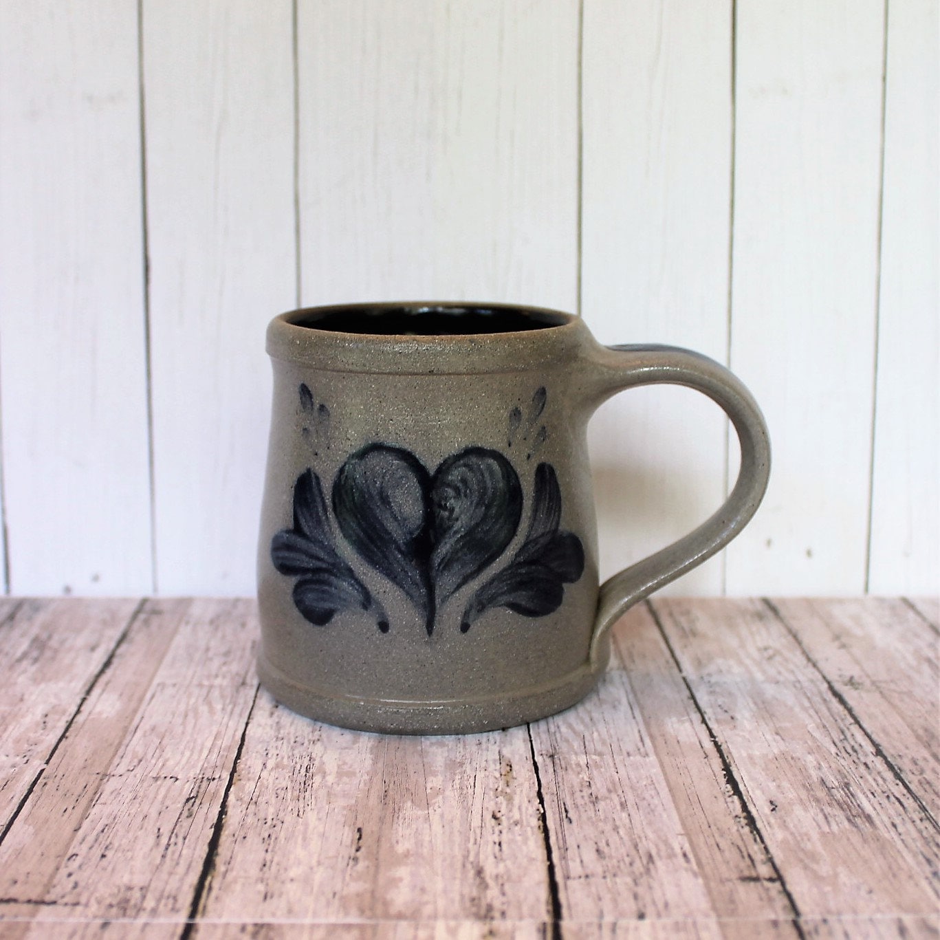 Vintage Rowe Pottery Works 1999 Salt Glazed Stoneware Mug with Heart ...
