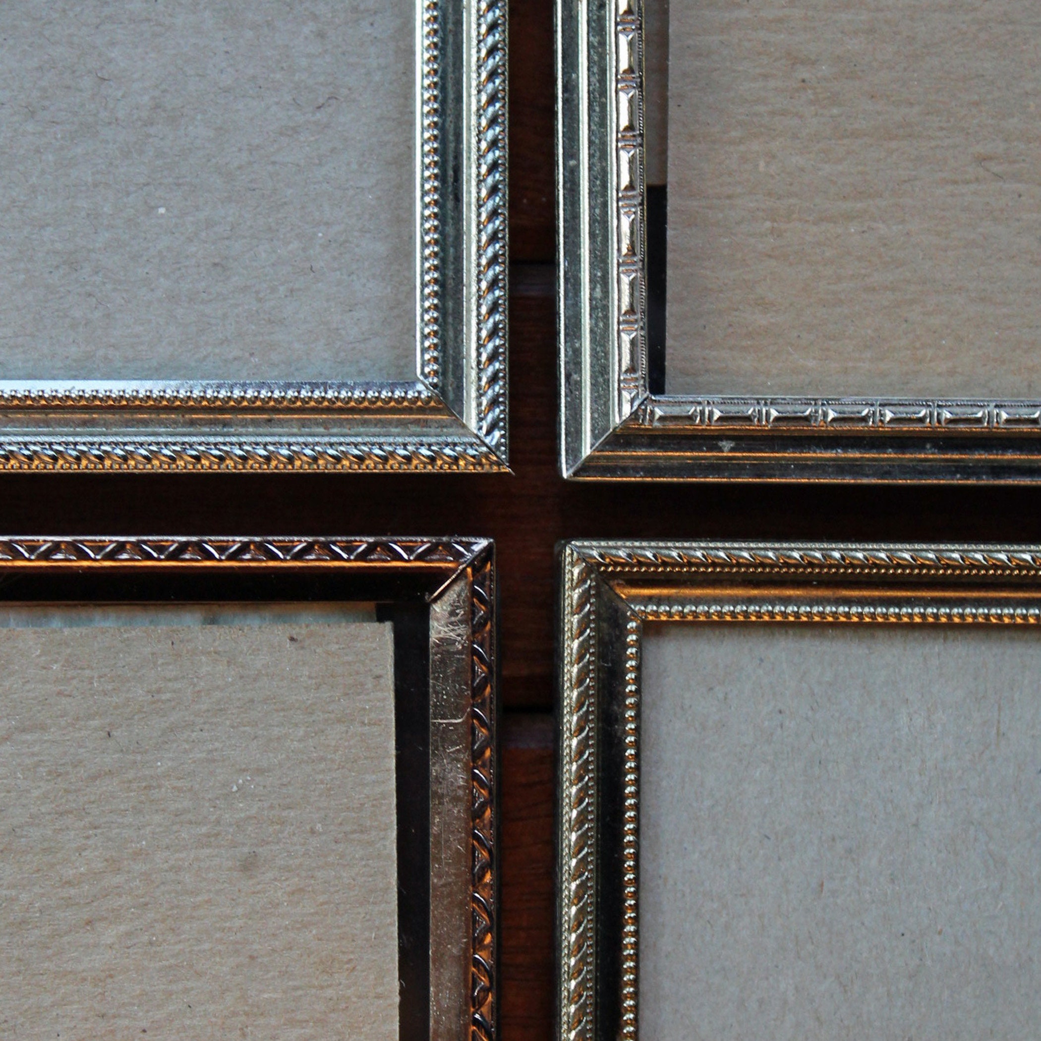 Vintage 3x4 Metal Gold Brass Colored Photo Picture Frame Set of 4 ...