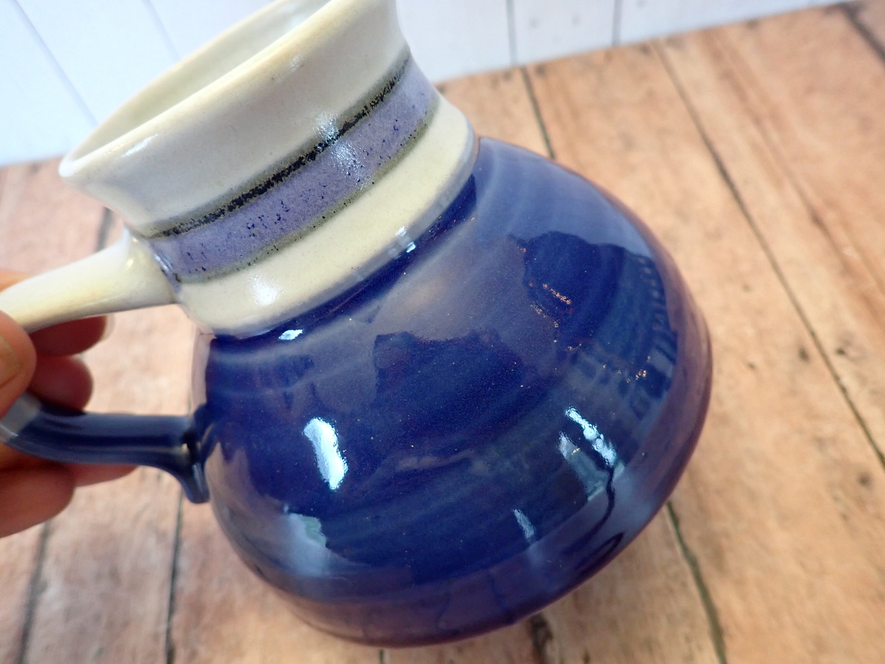 Vintage Wide Base No Spill Ceramic Stoneware Travel Mugs Spill Proof ...