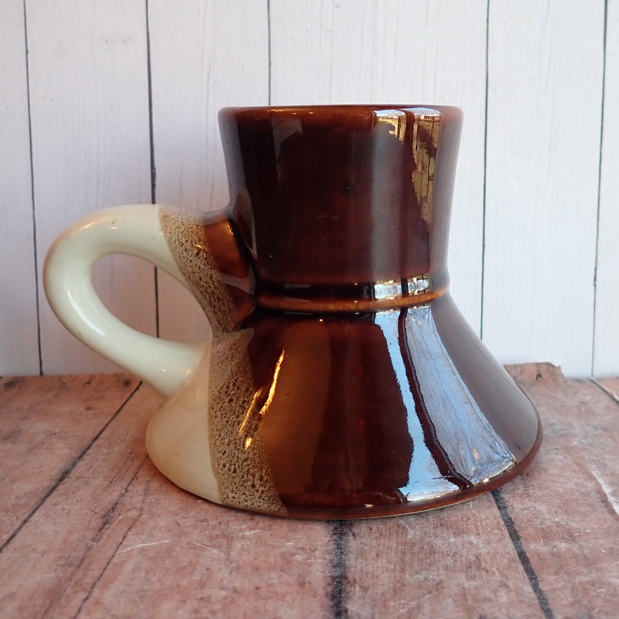 Vintage Wide Base No Spill Ceramic Stoneware Travel Mug Spill Proof ...