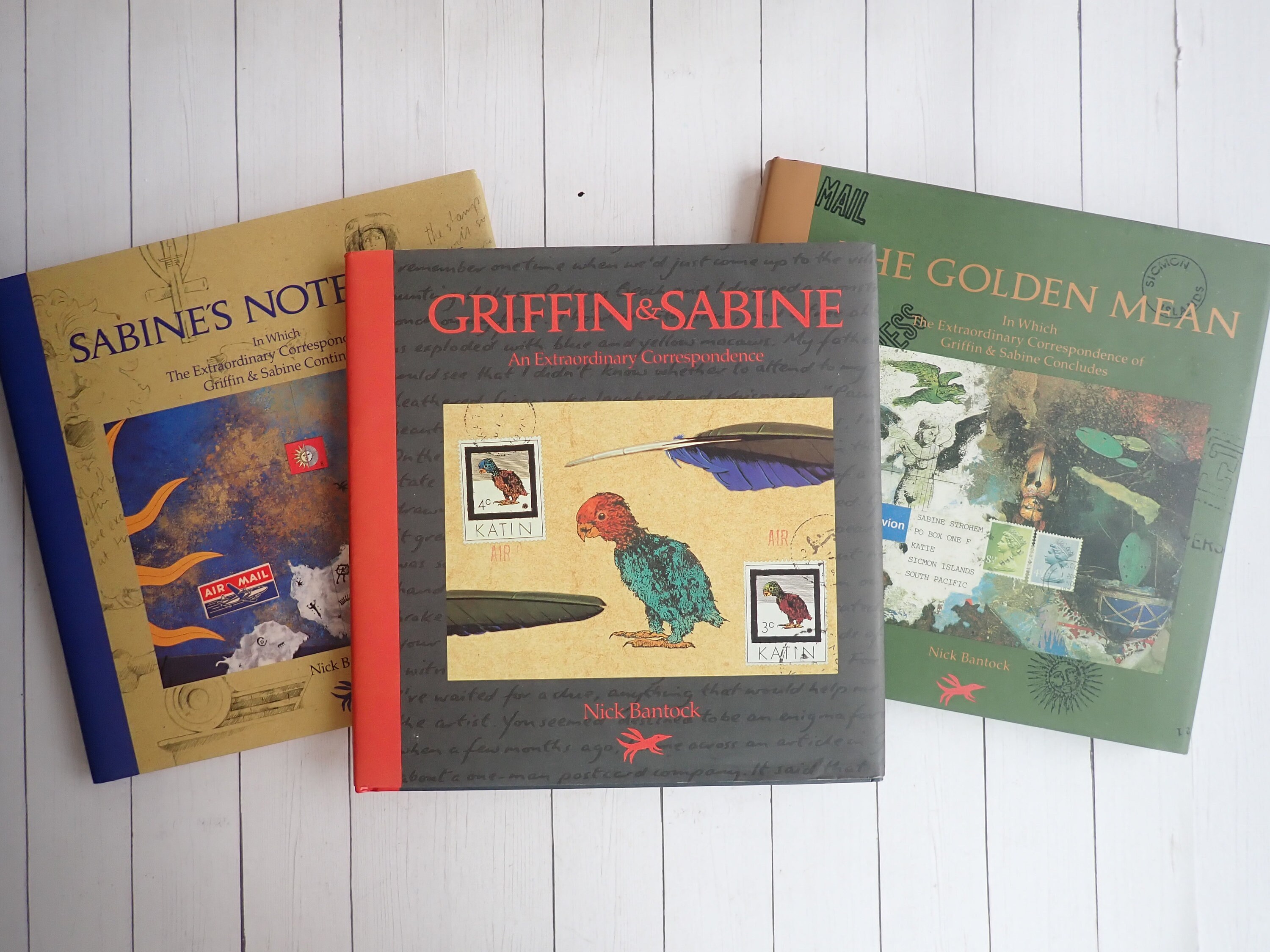 Vintage Nick Bantock Book Set of 3 Griffin and Sabine Trilogy Sabines ...