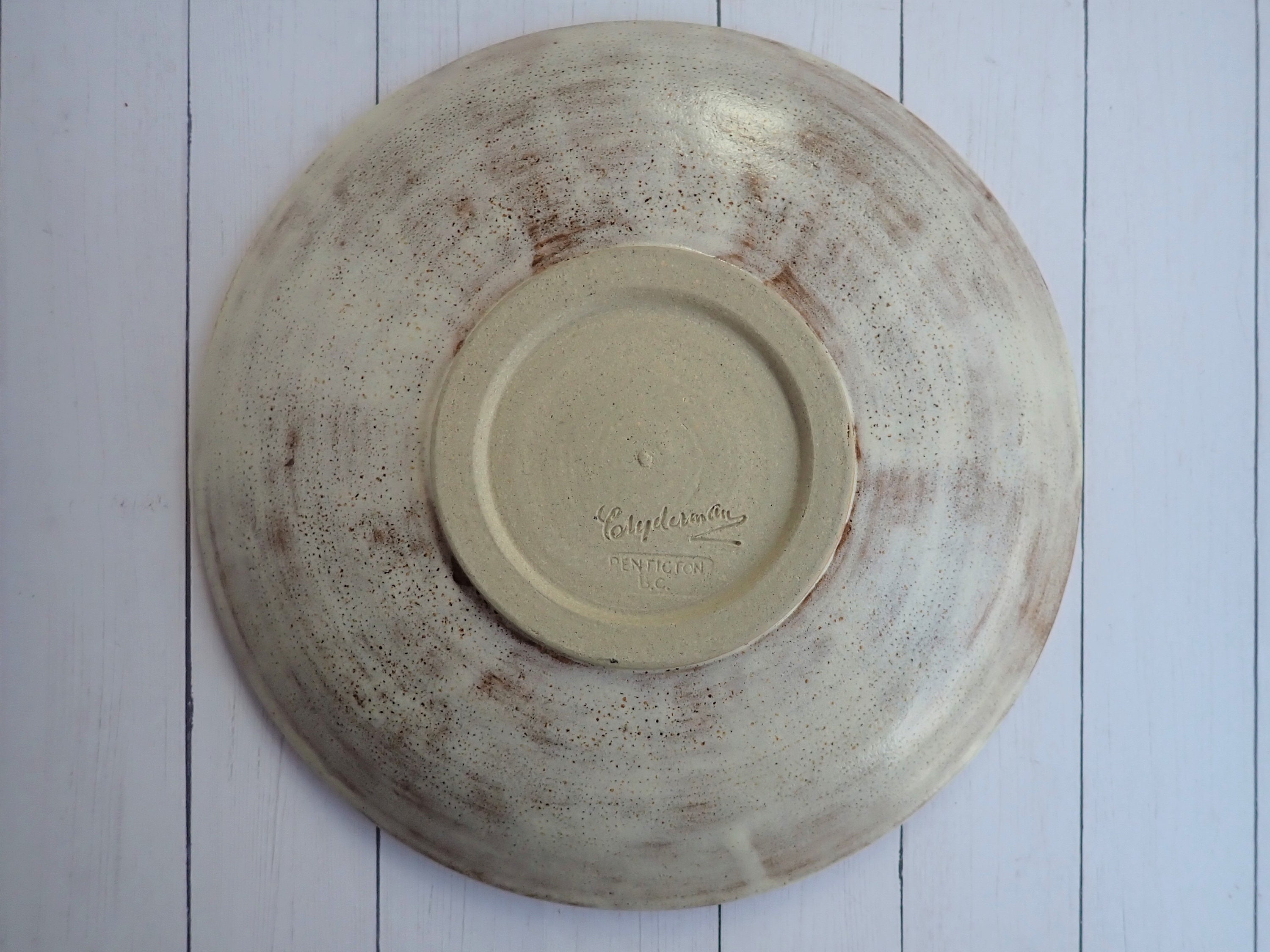 Vintage Jay Cryderman Penticton Pottery Stoneware Plate Tan Beige with ...