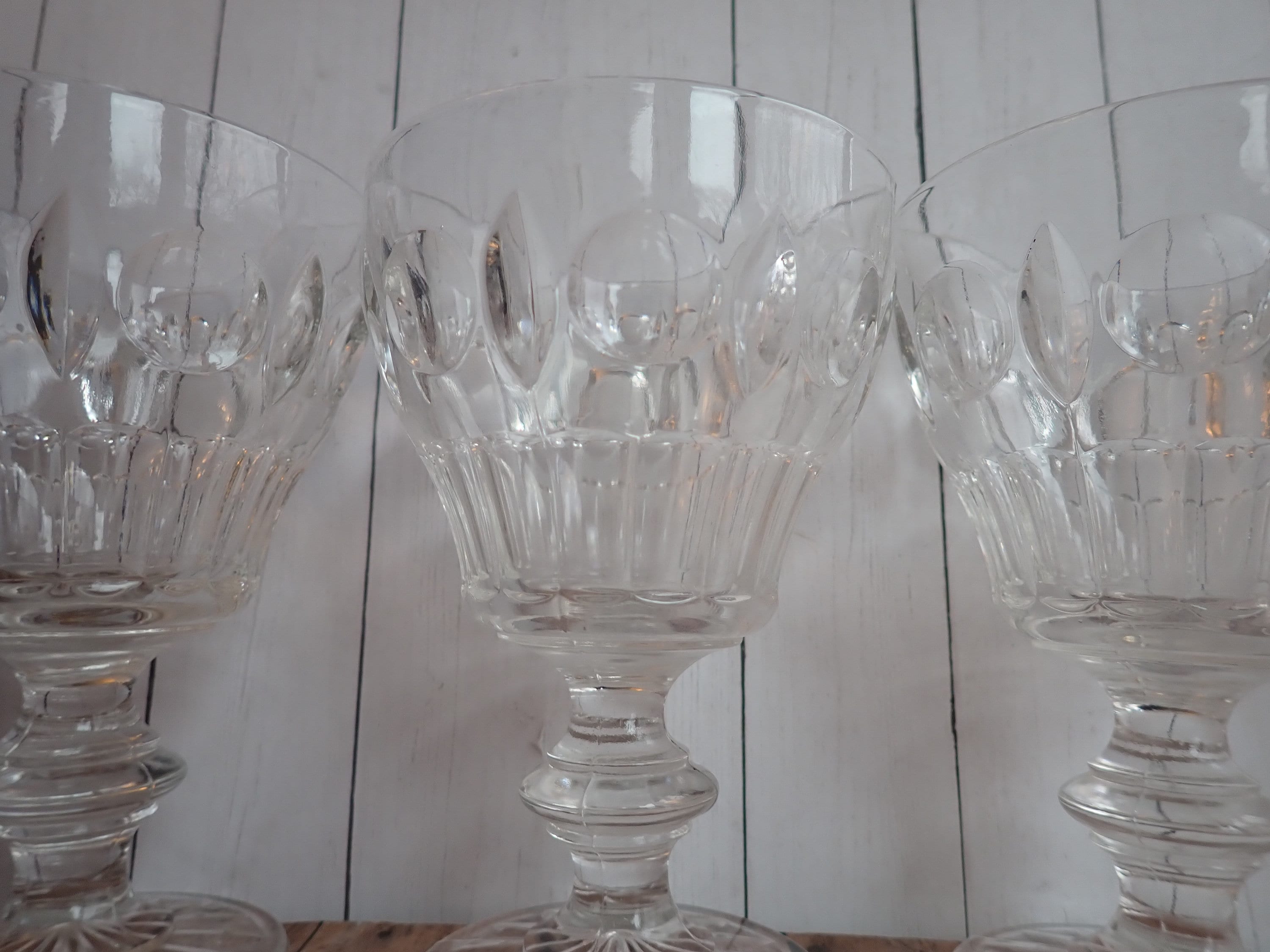 Vintage Colony Indiana Glass CLASSIQUE Clear Glass Water Goblet Set of ...