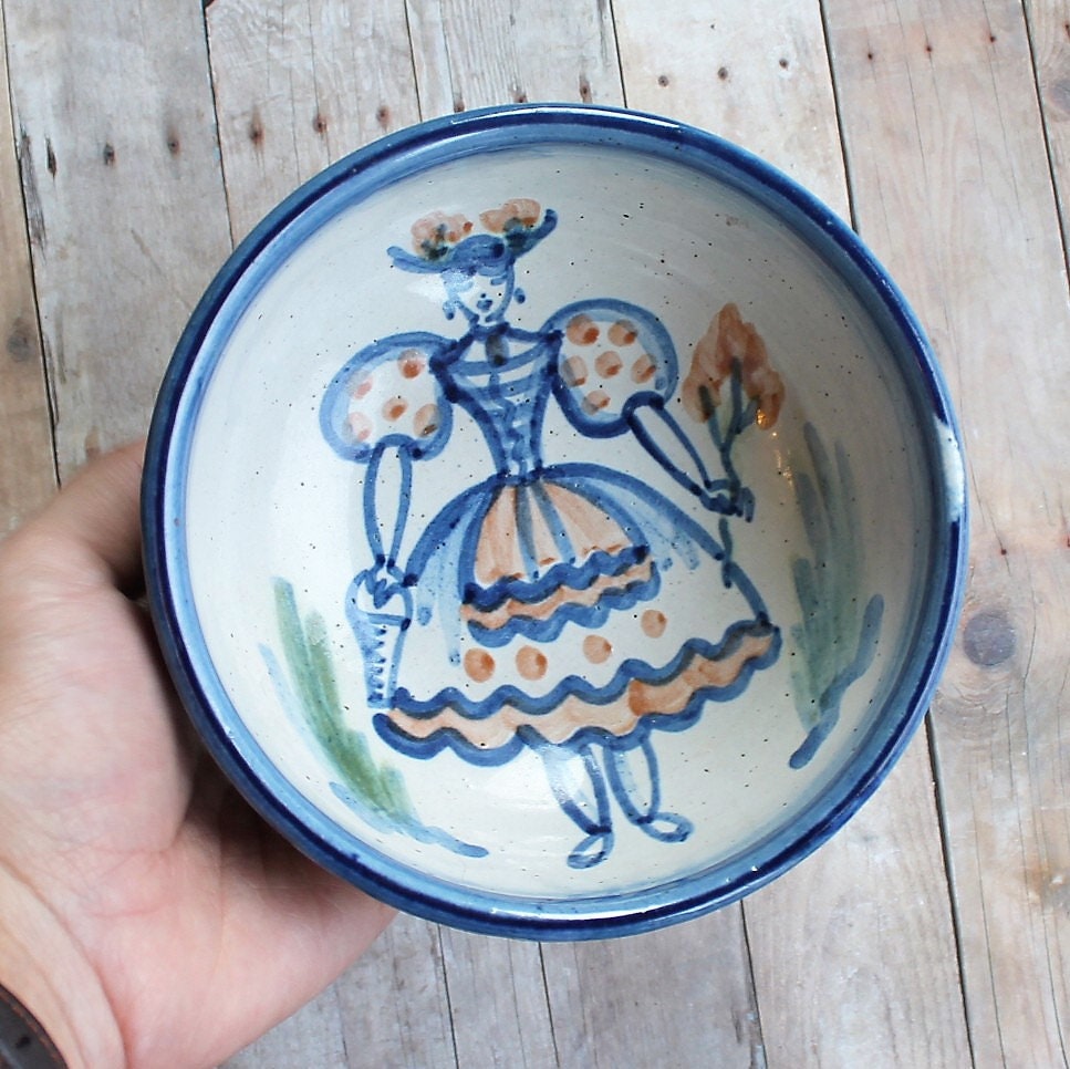 Vintage John B Taylor Pottery Milk Maid 5 Cereal Soup Bowl White with ...