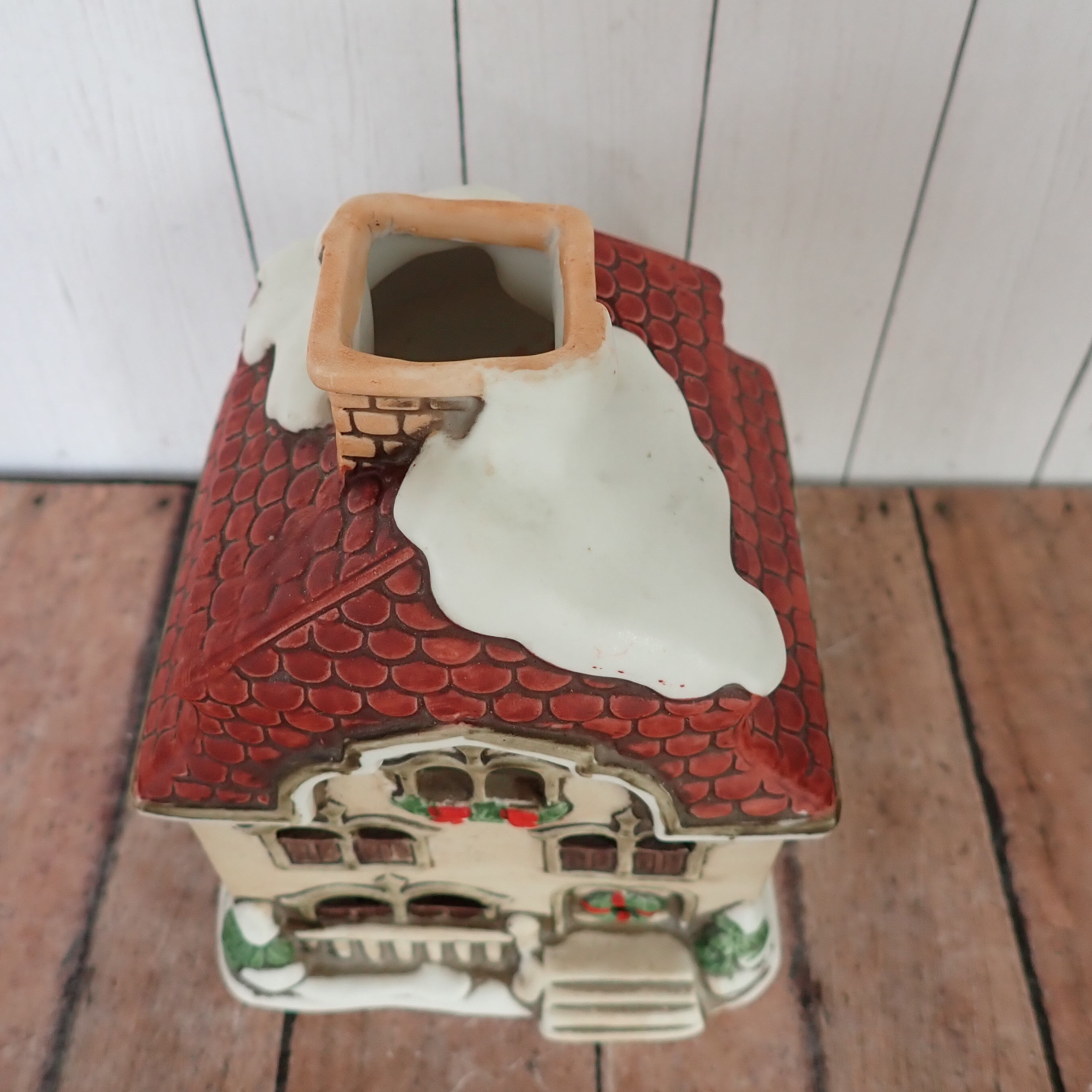 Vintage LEFTON Colonial Village Christmas Ritter House with Red Roof ...