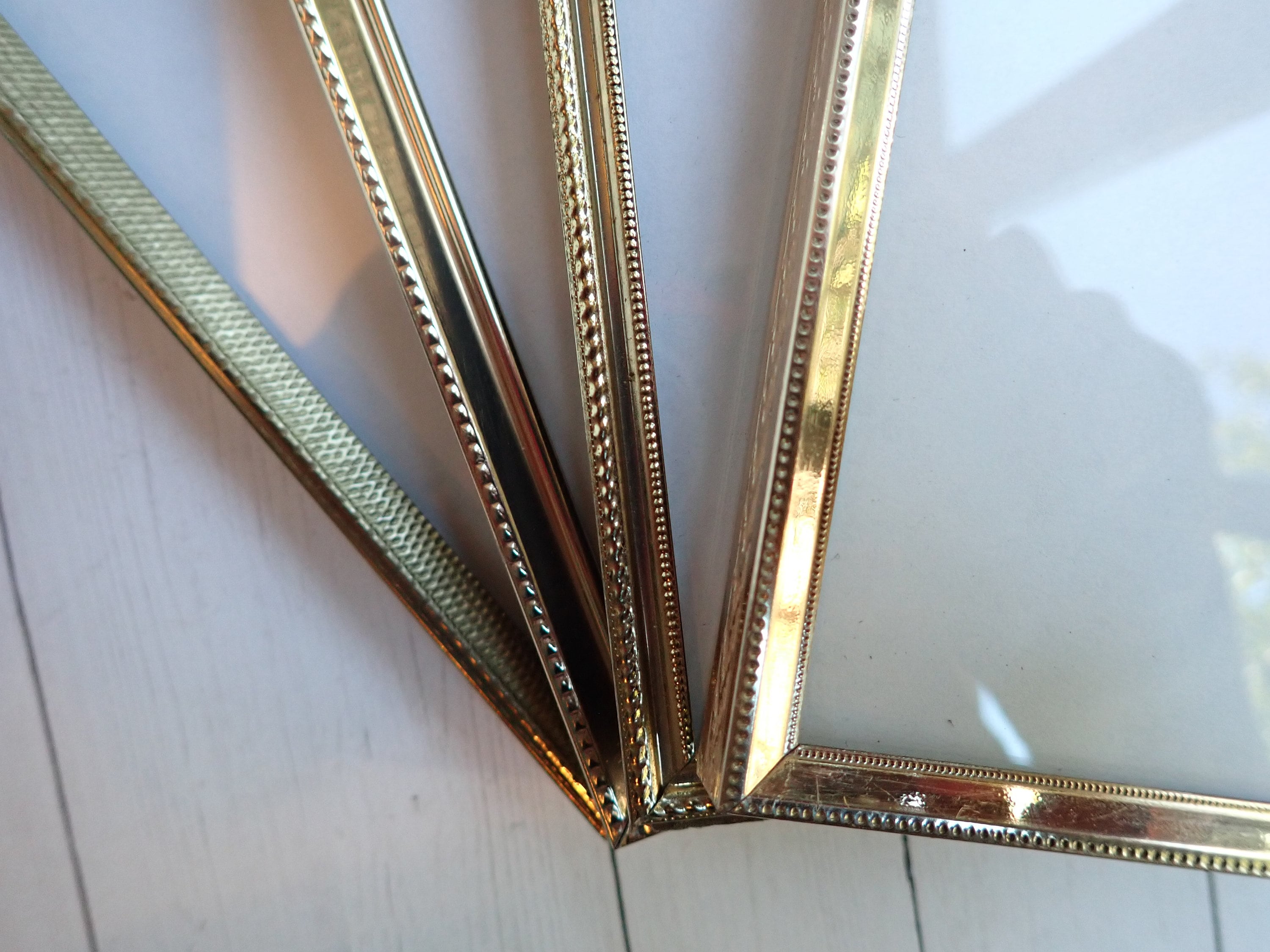 Vintage 5x7 Metal Gold Brass Colored Photo Picture Frame Set of 4 ...