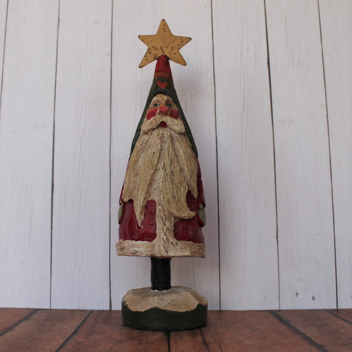 Vintage HOUSE OF HATTEN 1989 Santa Figurine Christmas Decor Statue Old ...