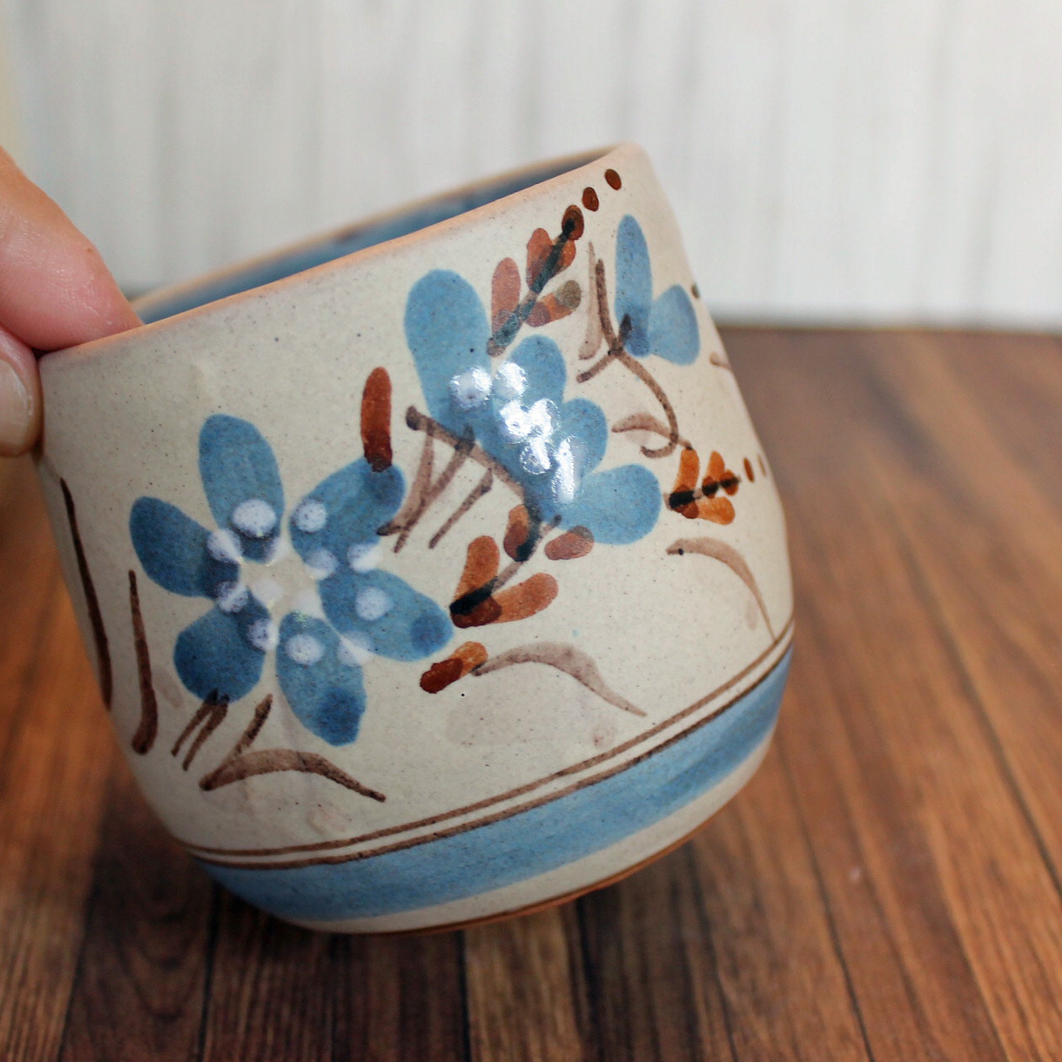 Vintage Greek Stoneware Pottery Wine Jug Bottle Decanter and 2 Cups ...