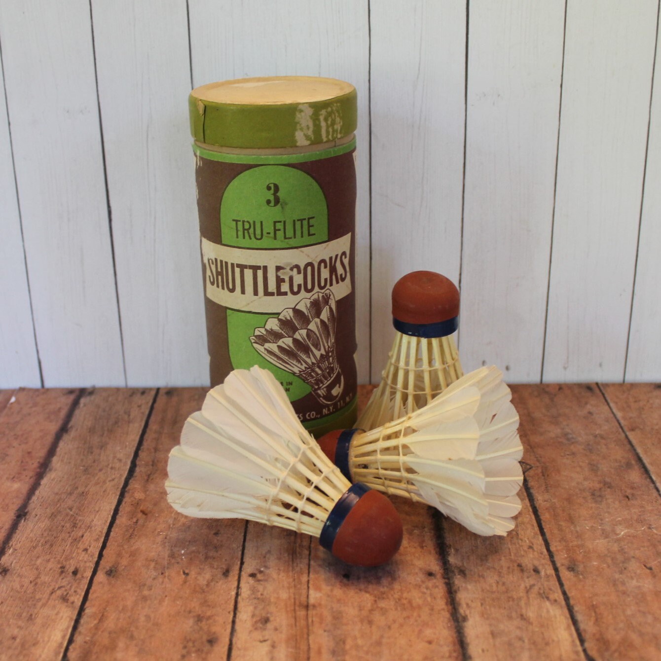 Vintage Regent Sports Company Badminton Shuttlecocks Pack of 3 with ...