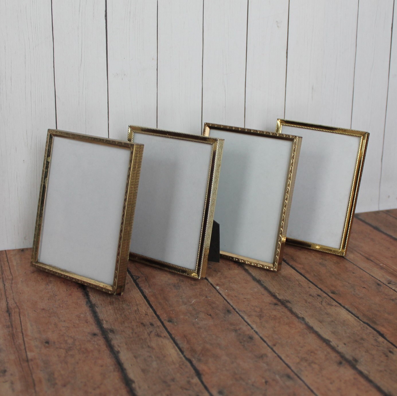 Vintage 3x4 Metal Gold Brass Colored Photo Picture Frame Set of 4 ...