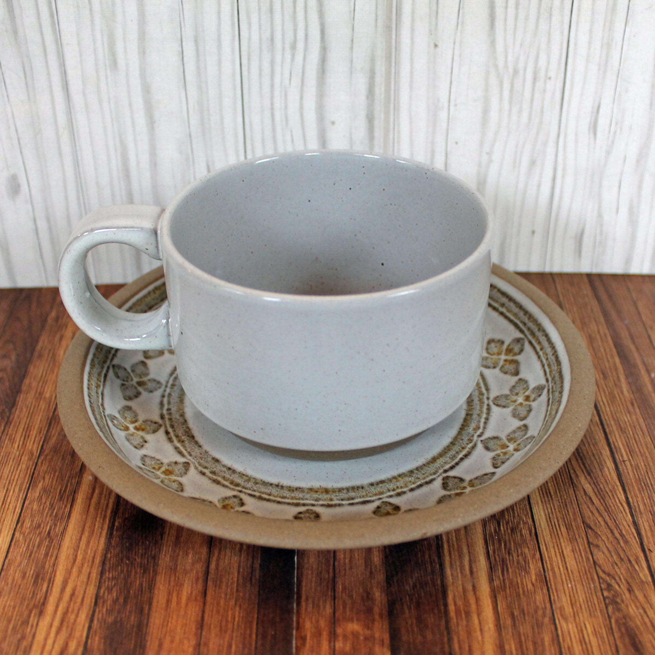 Vintage Midwinter PROVENCE STONEWORKS Cup and Saucer Set of 6 White and ...