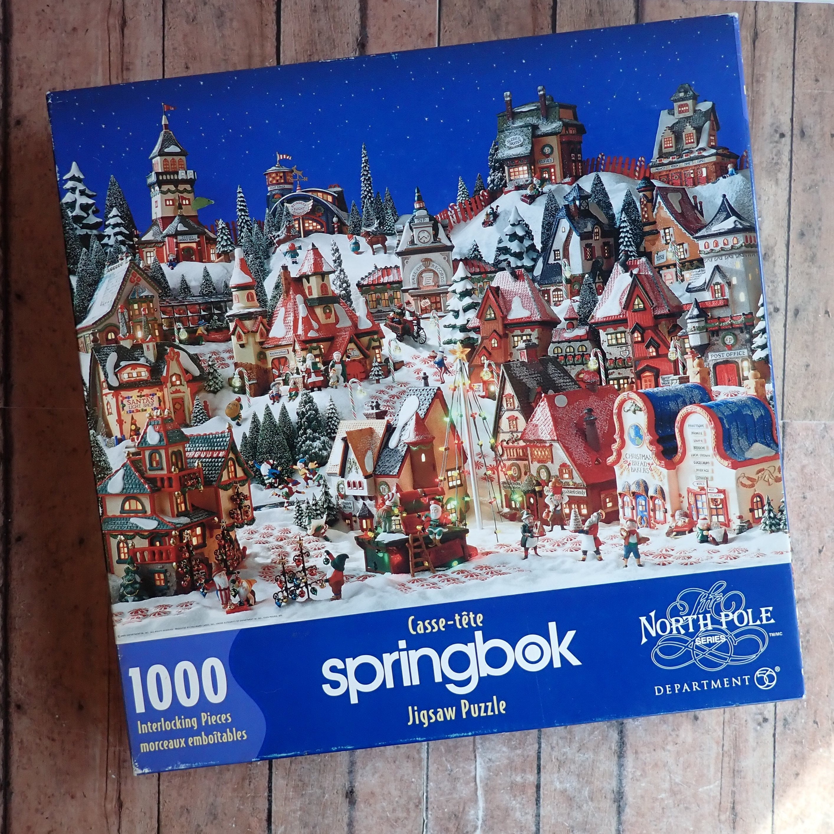 Vintage Springbok Hallmark North Pole Village 1000 Piece Jigsaw Puzzle